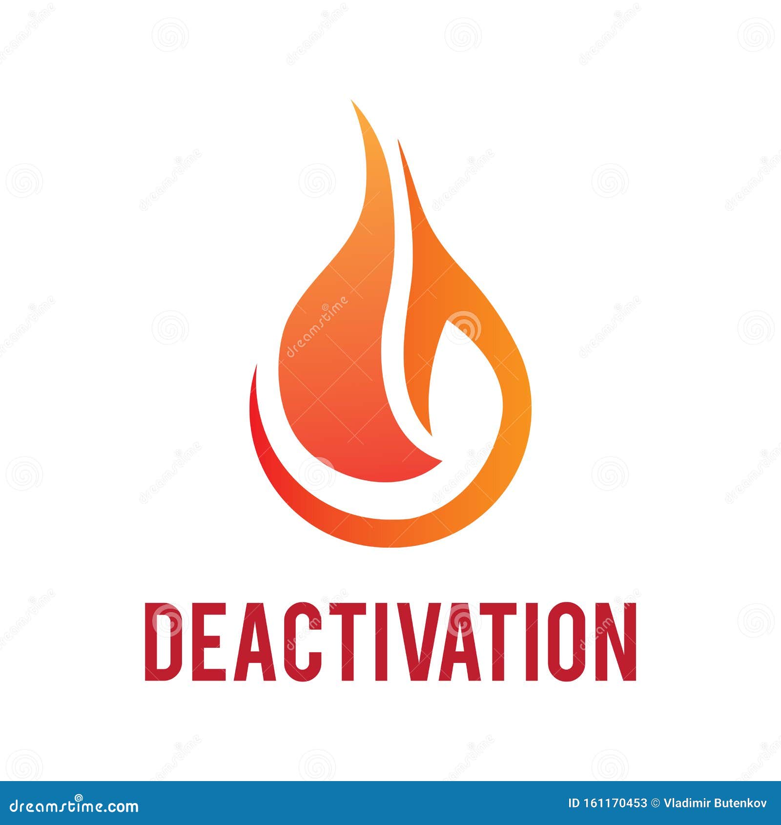 Vector Logo, Sign of Deactivation and Inactivity of the Account Stock ...