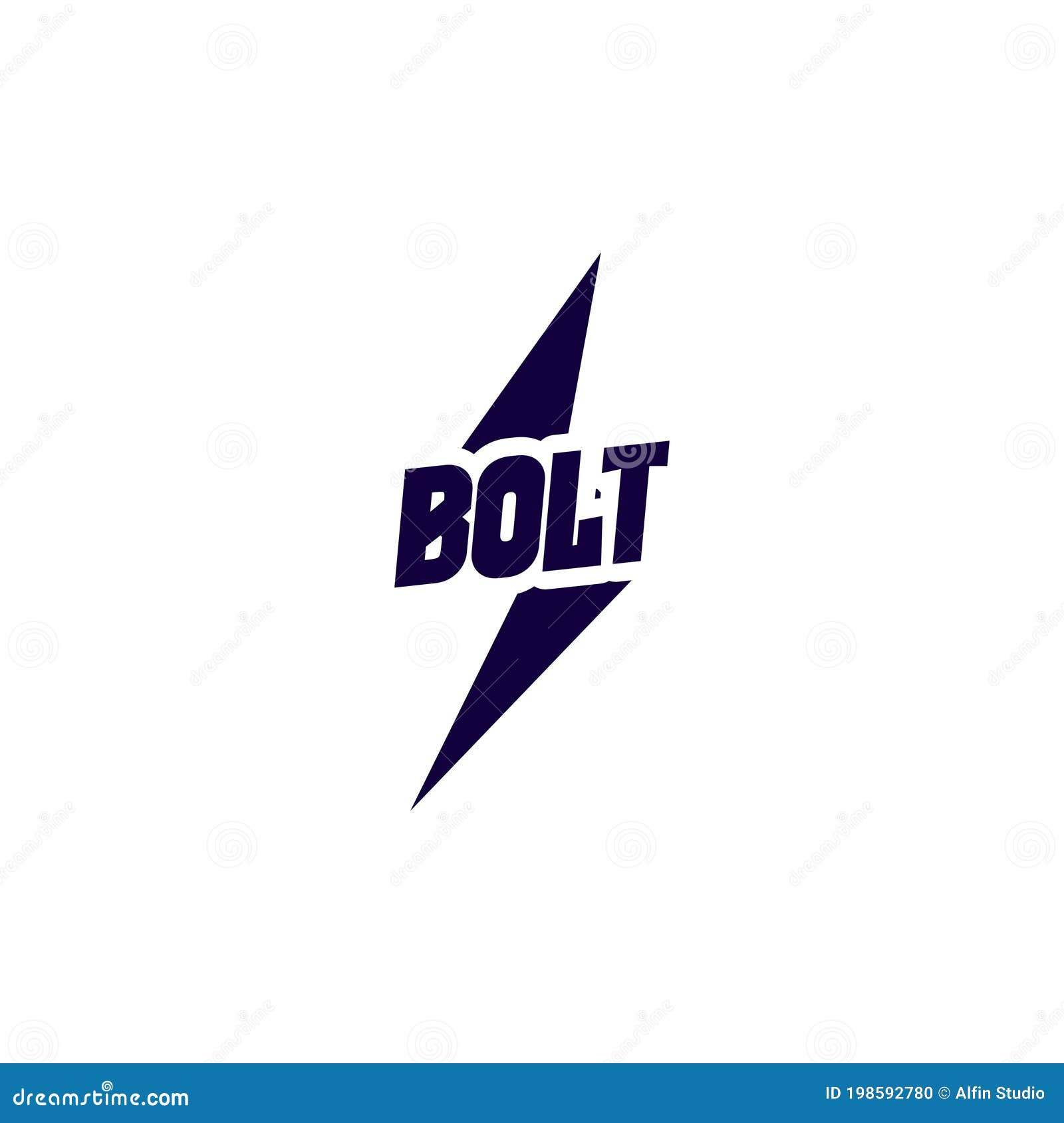 Vector Logo Simple Bolt with Lightning Background Stock Vector ...