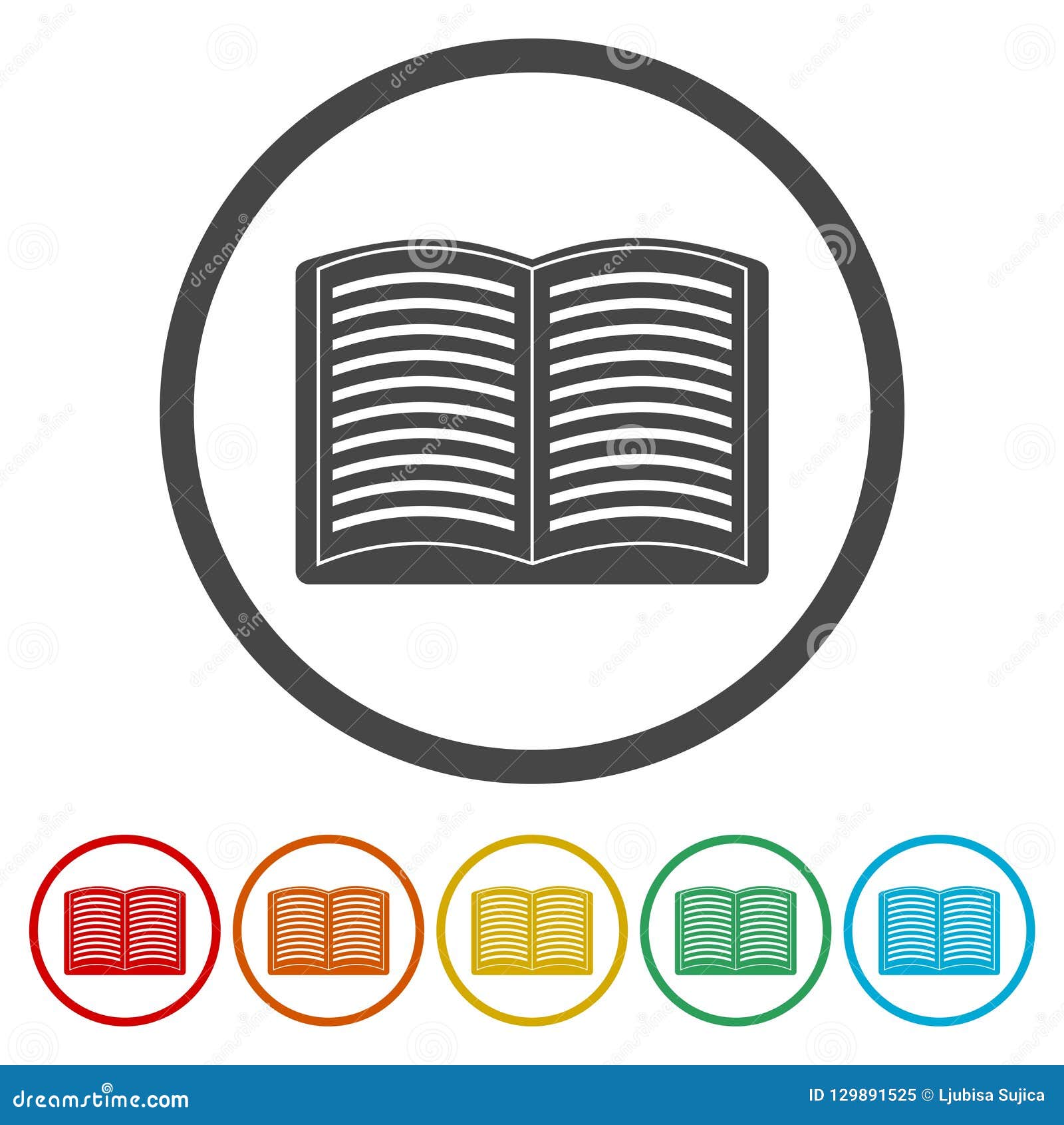 Vector Logo a Six Colored Books Stock Vector - Illustration of library ...