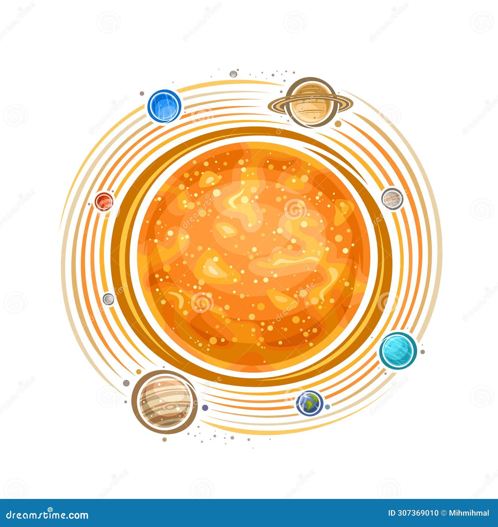 Vector Logo for Solar System Stock Vector - Illustration of cosmology ...