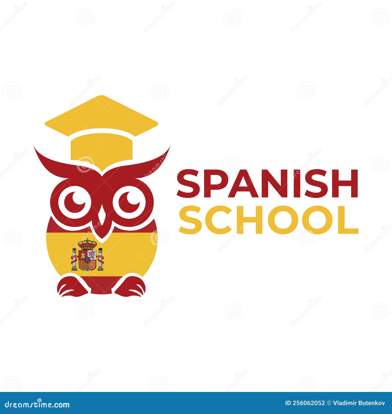 Vector Logo of the Spanish Language School Stock Vector - Illustration ...