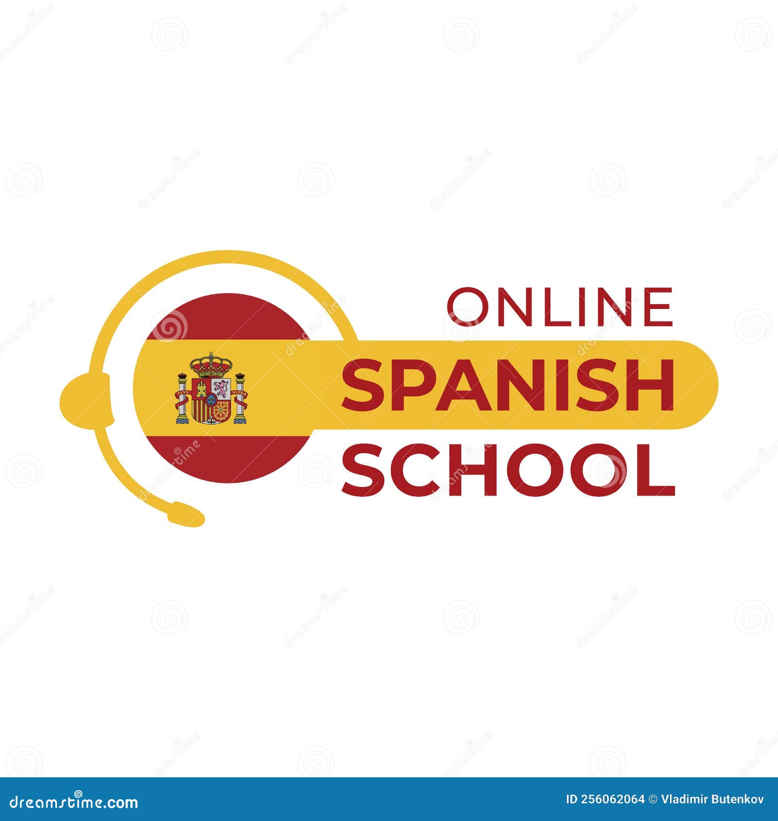 Vector Logo of the Spanish Language School Stock Vector - Illustration ...