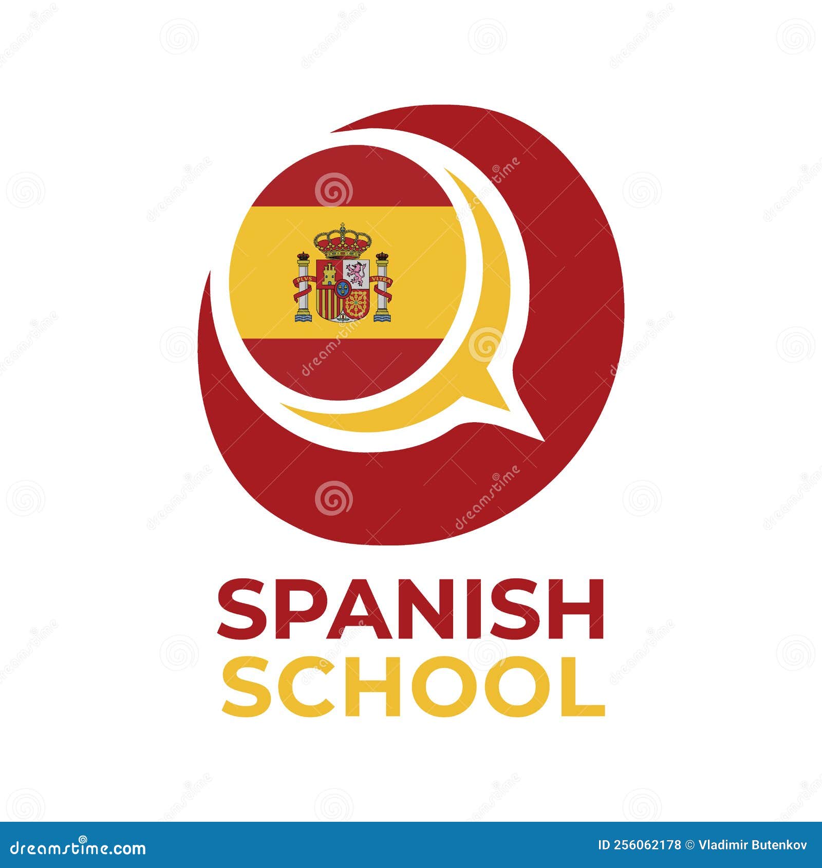 Vector Logo of the Spanish Language School Stock Vector - Illustration ...