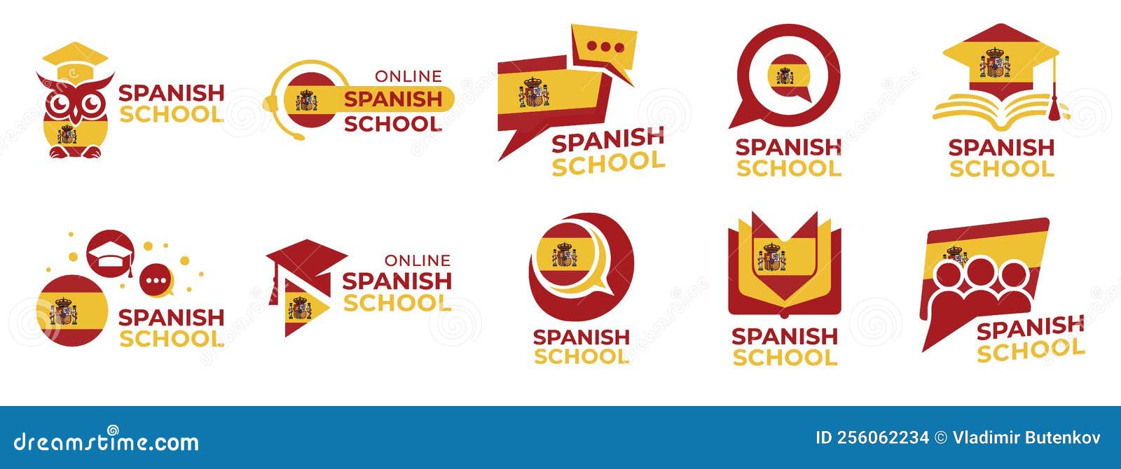 Vector Logo of the Spanish Language School Stock Vector - Illustration ...