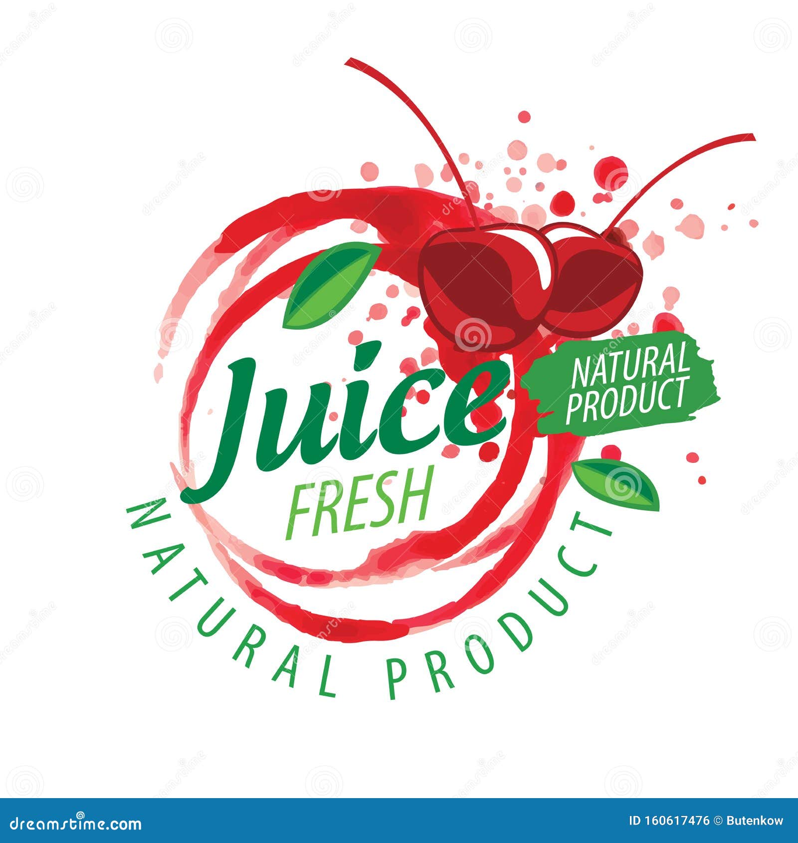 Vector Logo-Splash-Saft Auf Weißem Hintergrund Vektor Abbildung ...