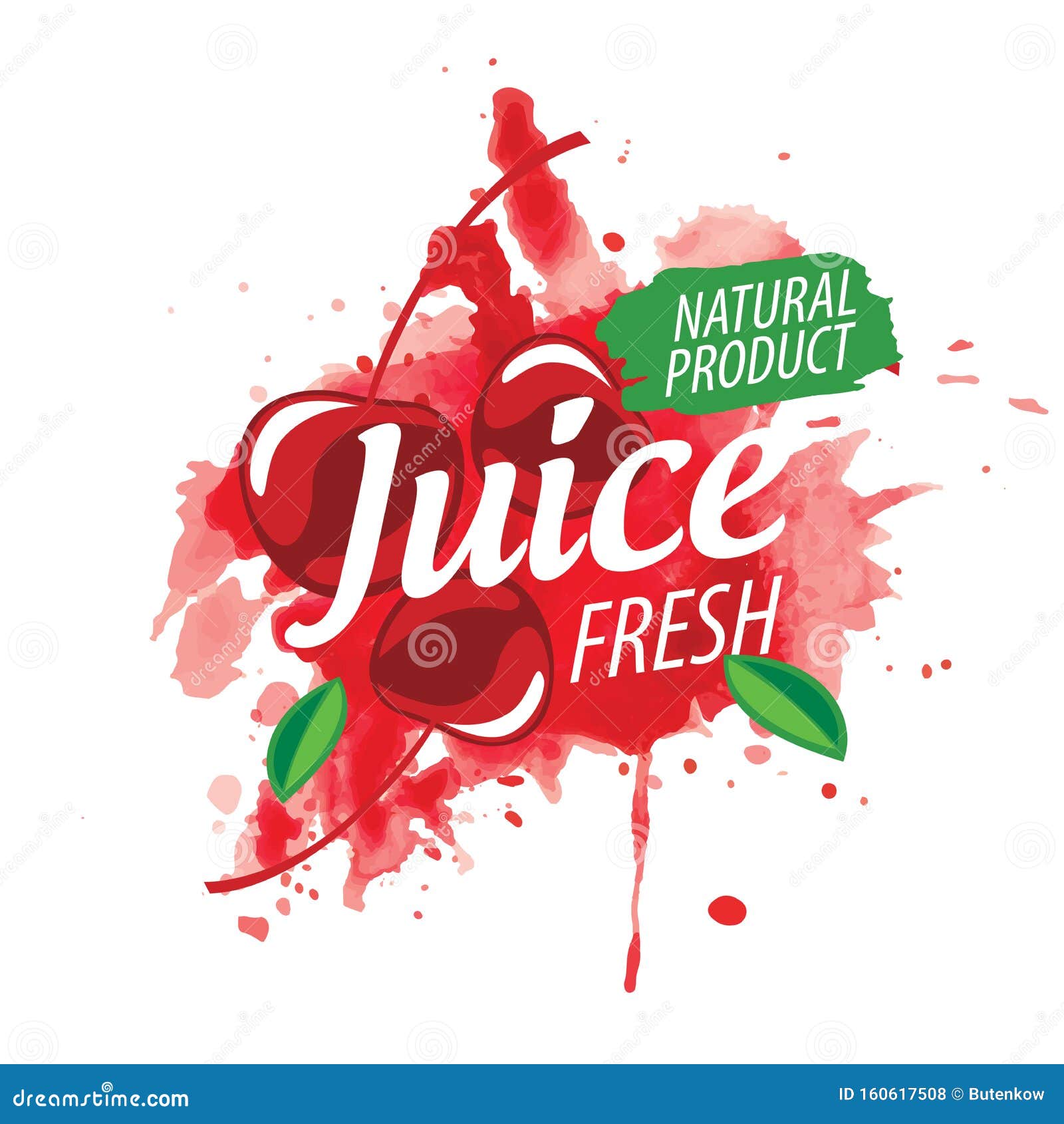 Vector Logo-Splash-Saft Auf Weißem Hintergrund Vektor Abbildung ...