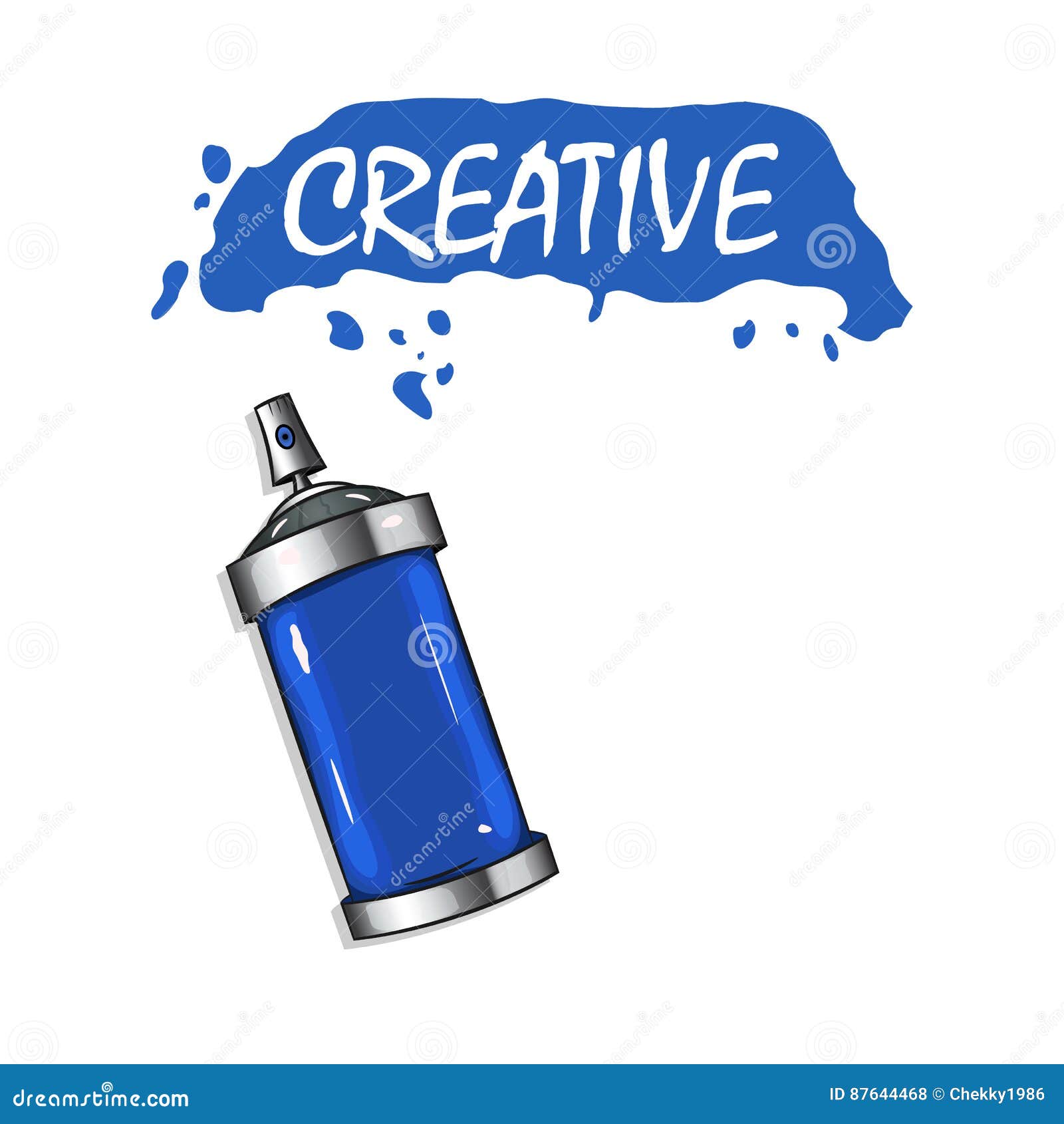 Vector Logo Sprays with Blue Paint Stock Vector - Illustration of ...