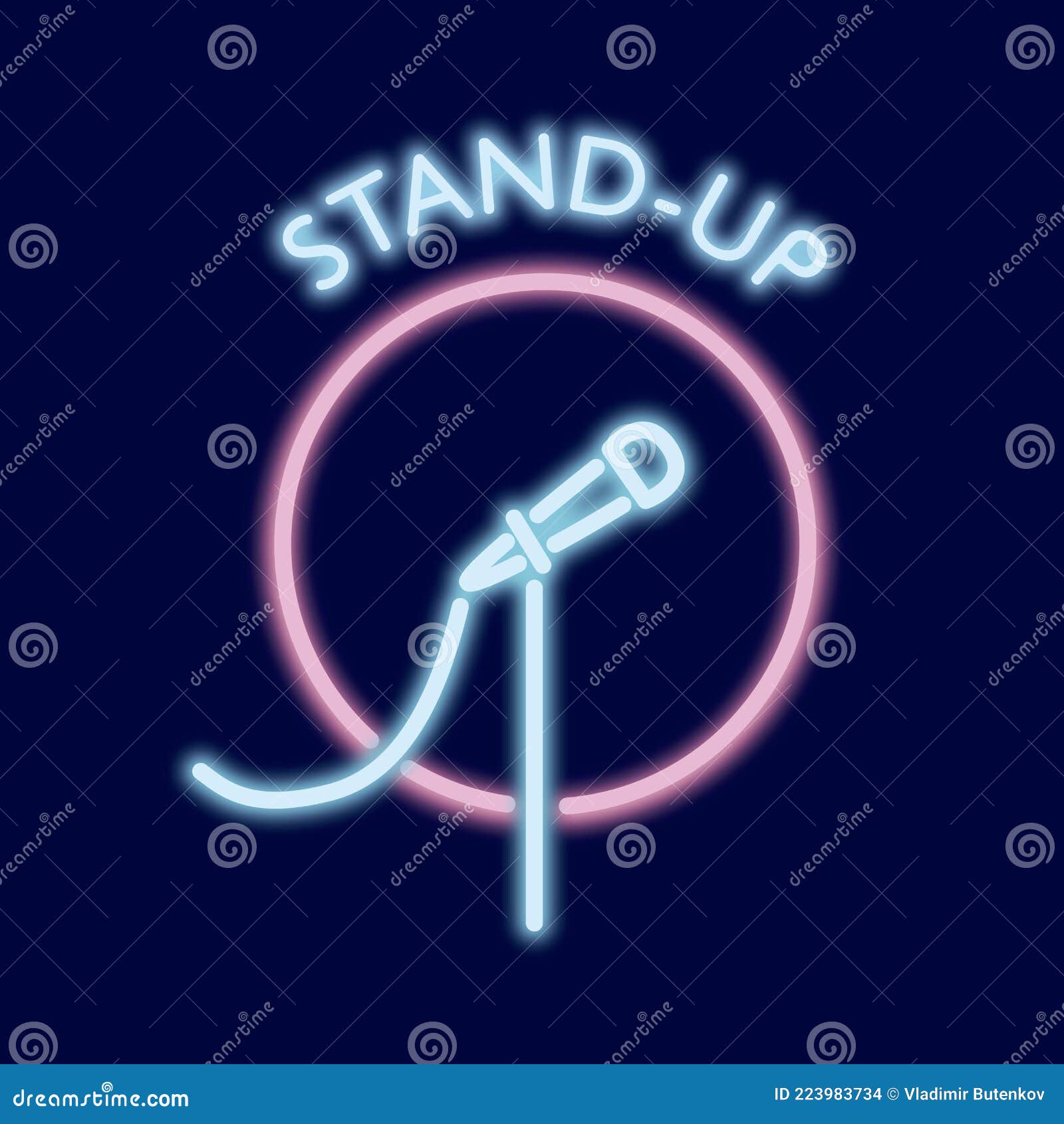 Vector Logo of a Stand-up, Humorous Show Stock Vector - Illustration of ...
