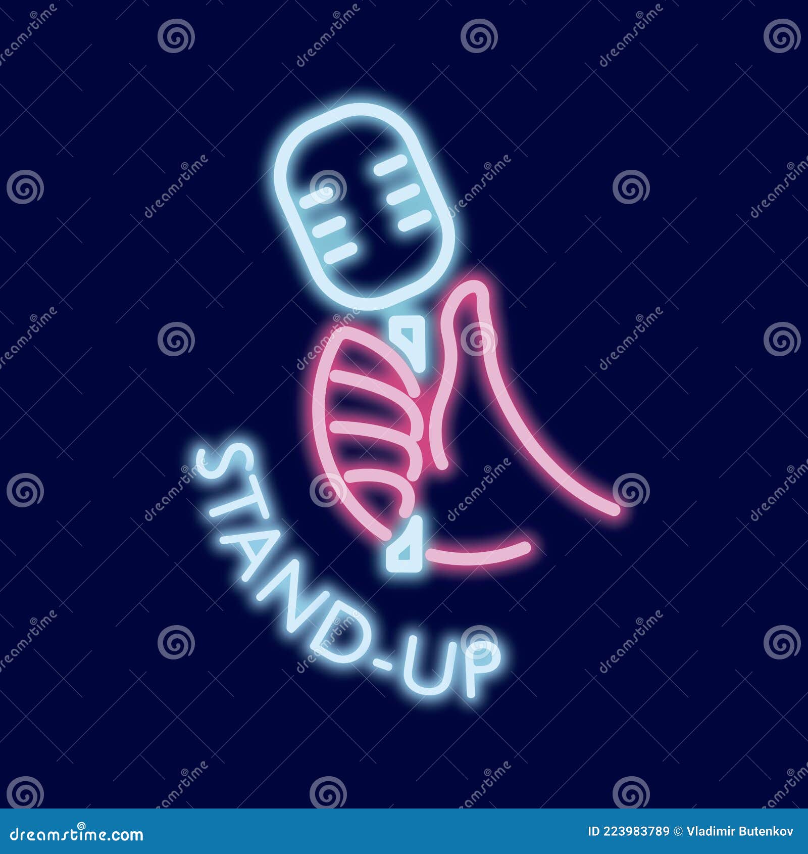 Vector Logo of a Stand-up, Humorous Show Stock Vector - Illustration of ...