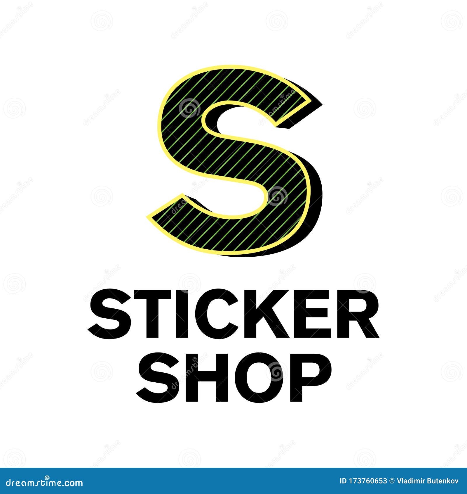 Vector Logo for Sticker Shop, Sticker Store Stock Illustration ...