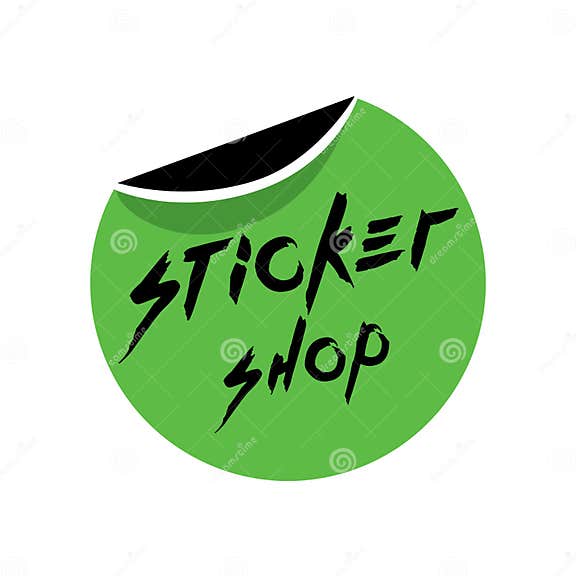 Vector Logo for Sticker Shop, Sticker Store Stock Illustration ...