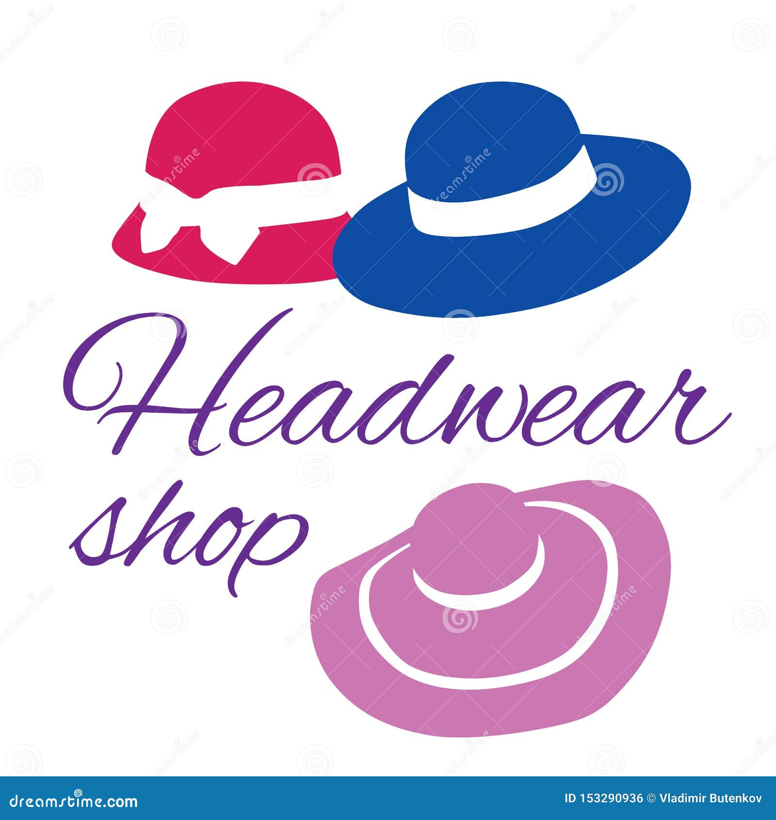Vector Logo for Store Hats and Caps Stock Illustration - Illustration ...