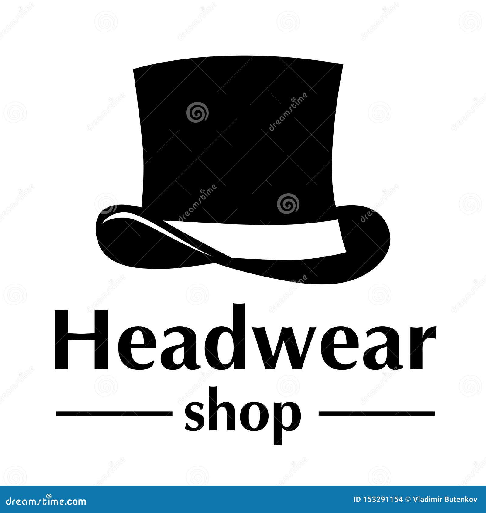 Vector Logo for Store Hats and Caps Stock Illustration - Illustration ...