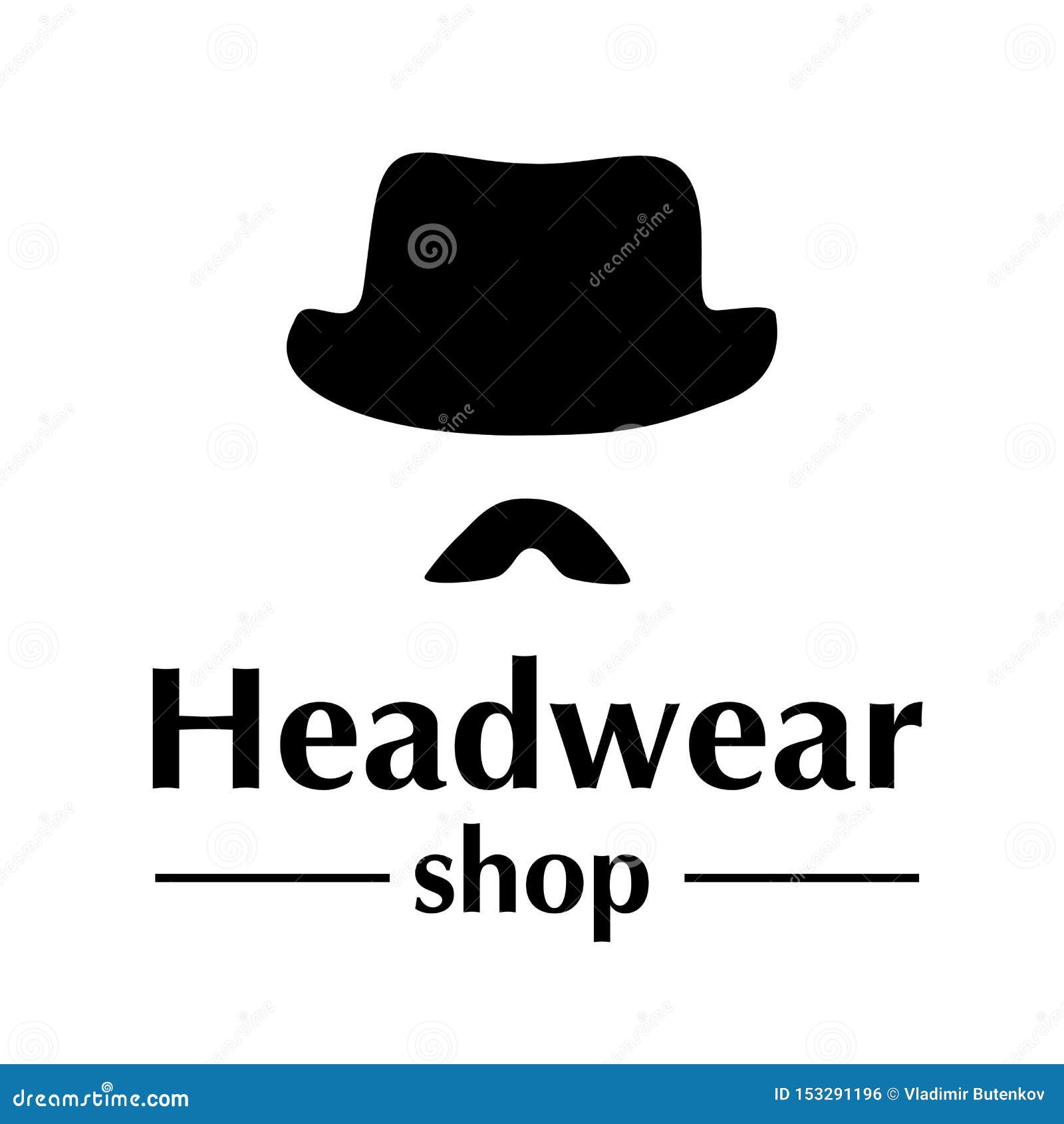 Vector Logo for Store Hats and Caps Stock Illustration - Illustration ...