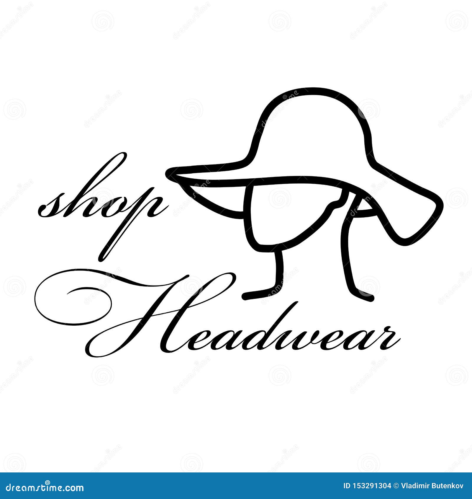Vector Logo for Store Hats and Caps Stock Illustration - Illustration ...