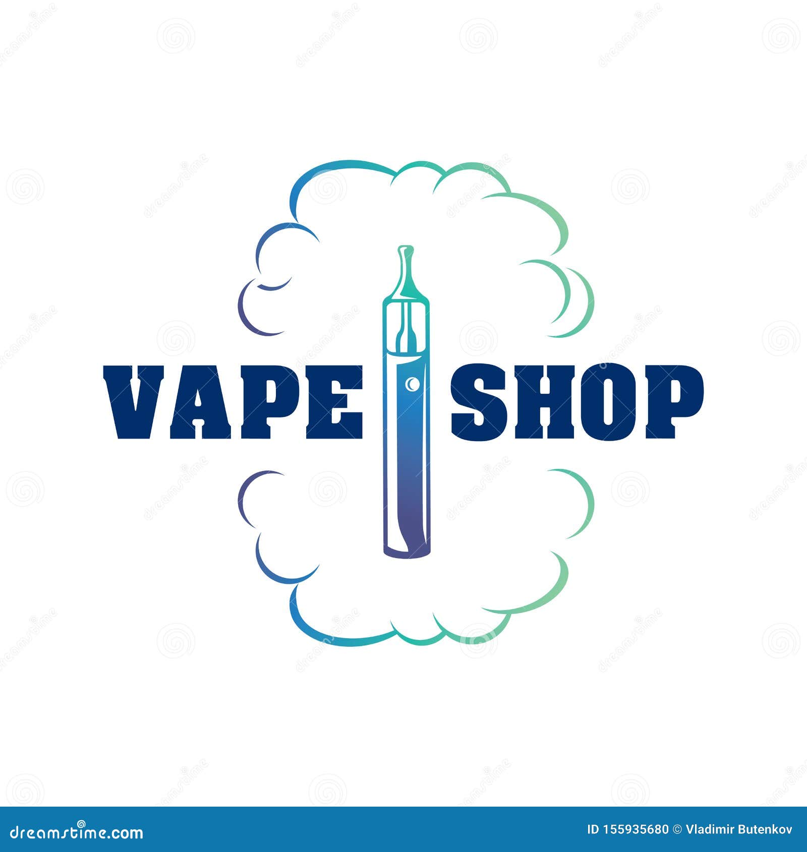 Vector Logo on the Subject of Vaping, Electronic Cigarette Stock ...