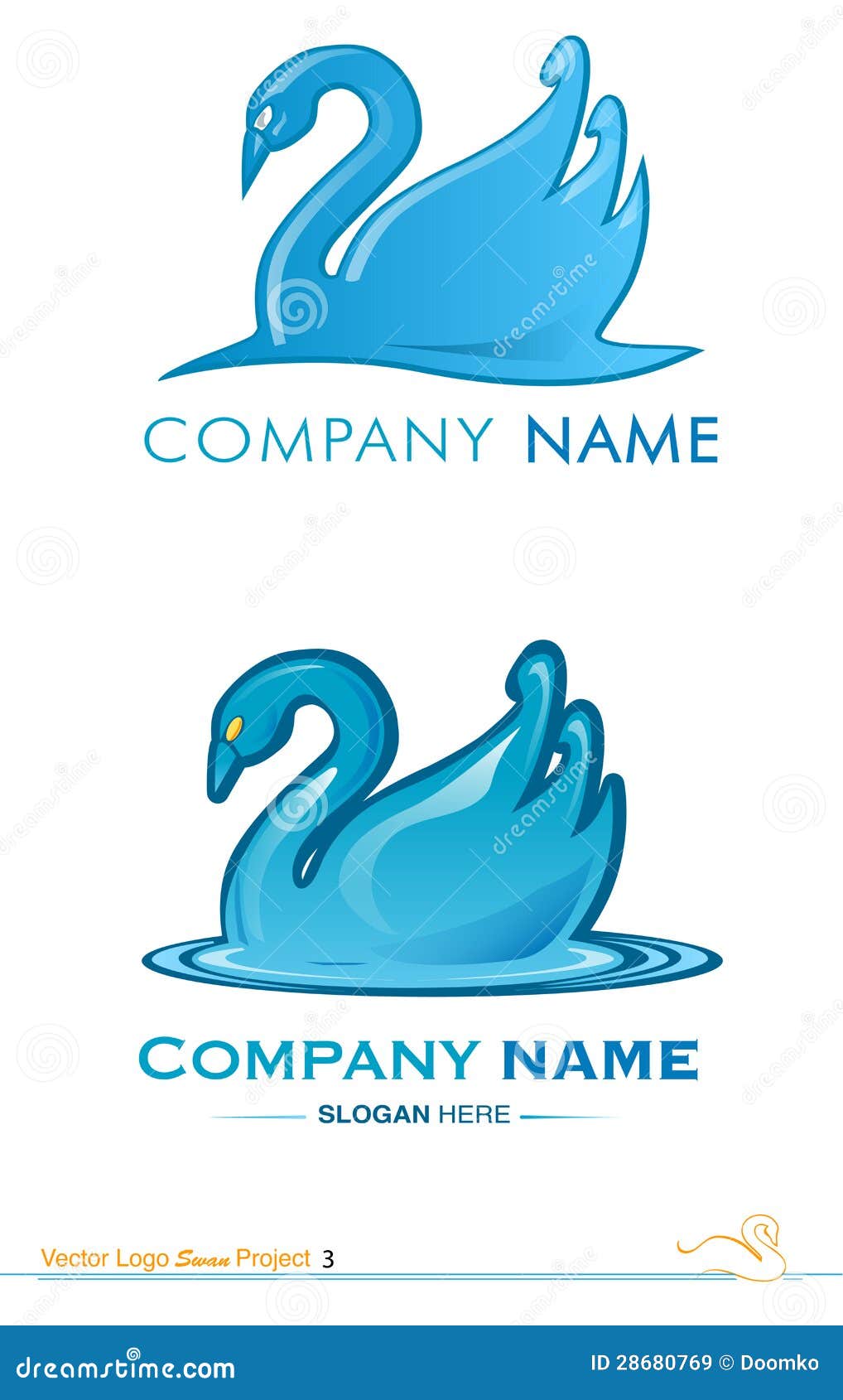 Vector logo swan project 3 stock vector. Illustration of beauty - 28680769