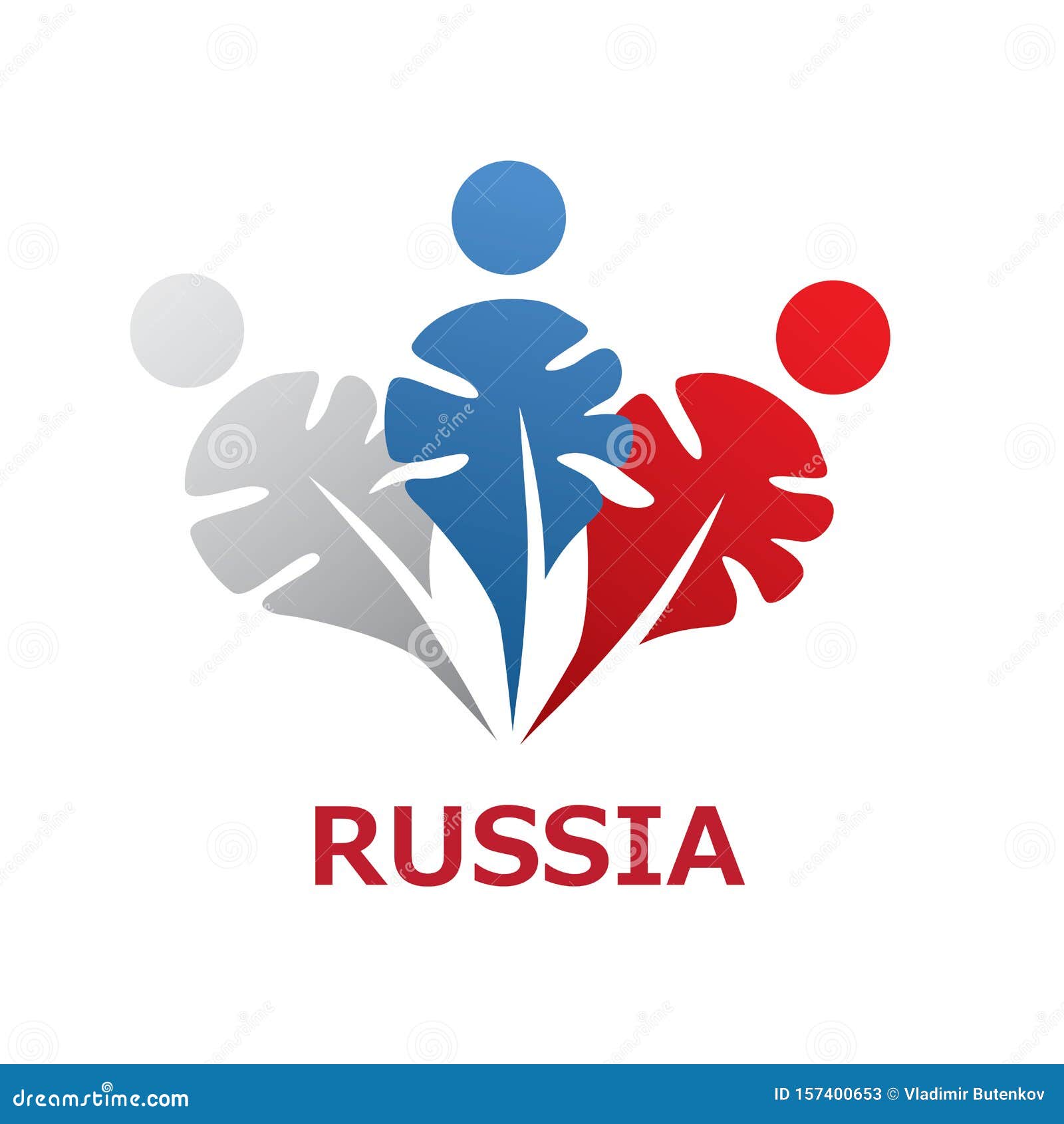 Vector Logo with Symbols of Russia, Russian Stock Illustration ...
