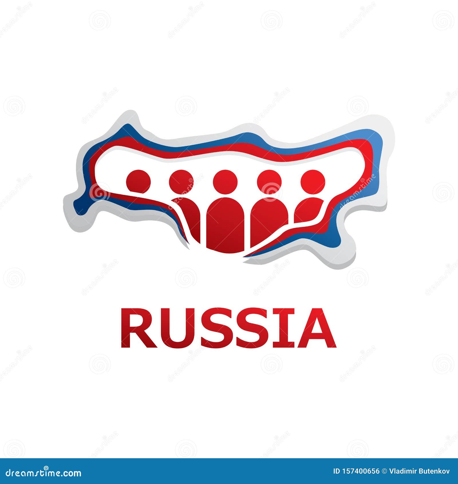 Vector Logo with Symbols of Russia, Russian Stock Illustration ...