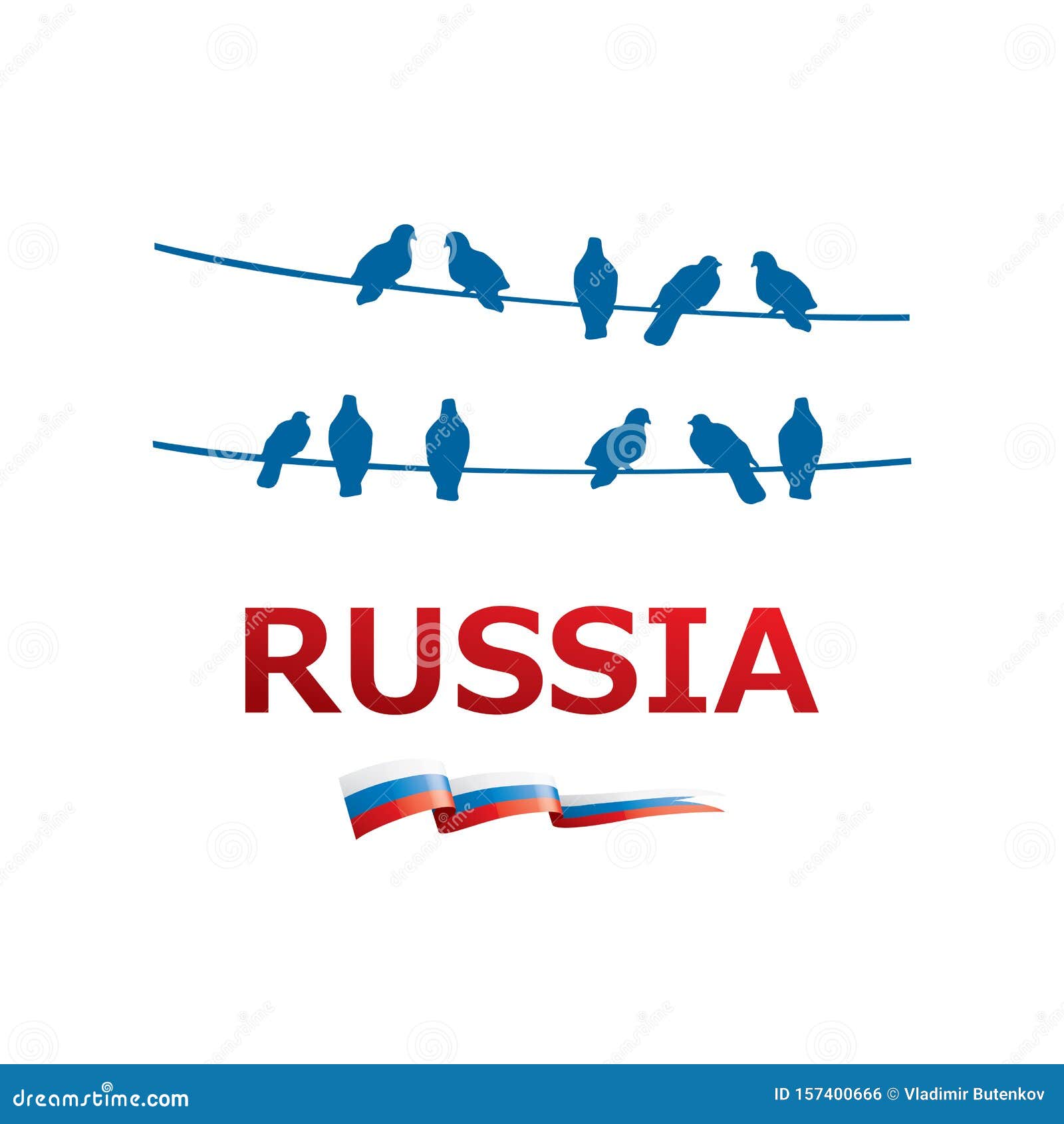 Vector Logo with Symbols of Russia, Russian Stock Illustration ...