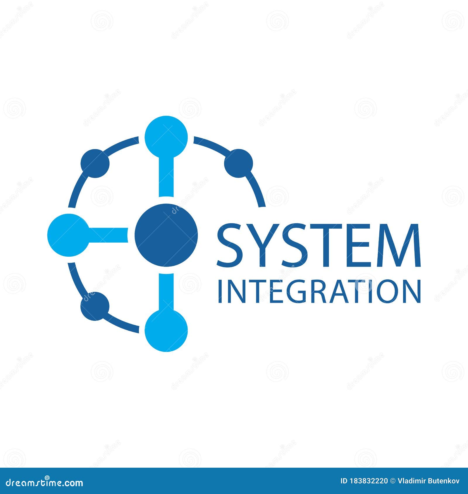 Vector Logo of a System Integration Company Stock Illustration ...