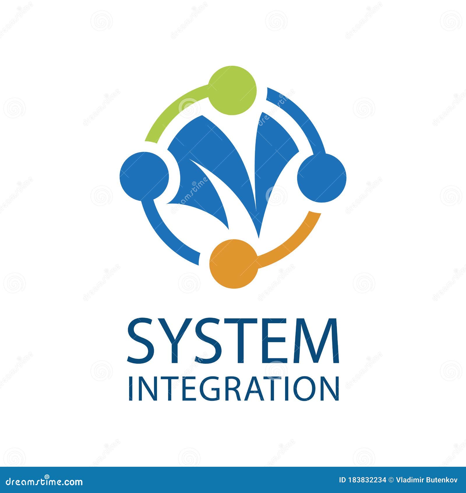Vector Logo of a System Integration Company Stock Illustration ...