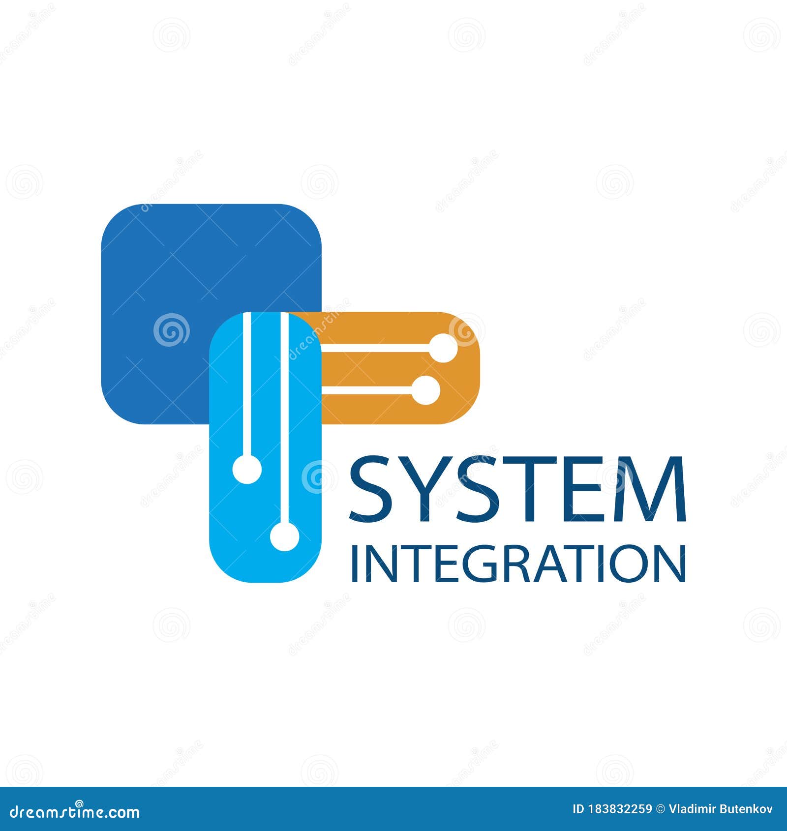Vector Logo of a System Integration Company Stock Illustration ...
