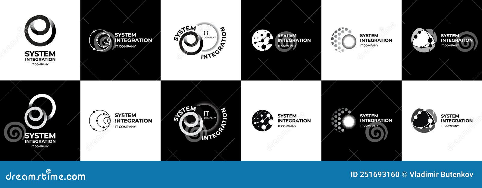 Vector Logo of a System Integration Company Stock Vector - Illustration ...