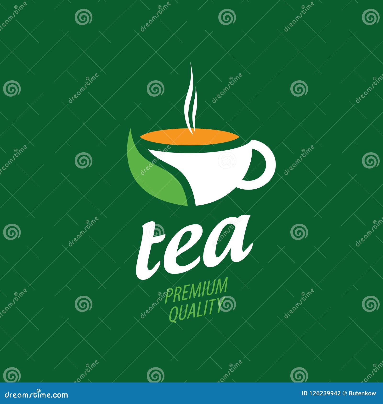 Vector logo tea stock vector. Illustration of drawing - 126239942
