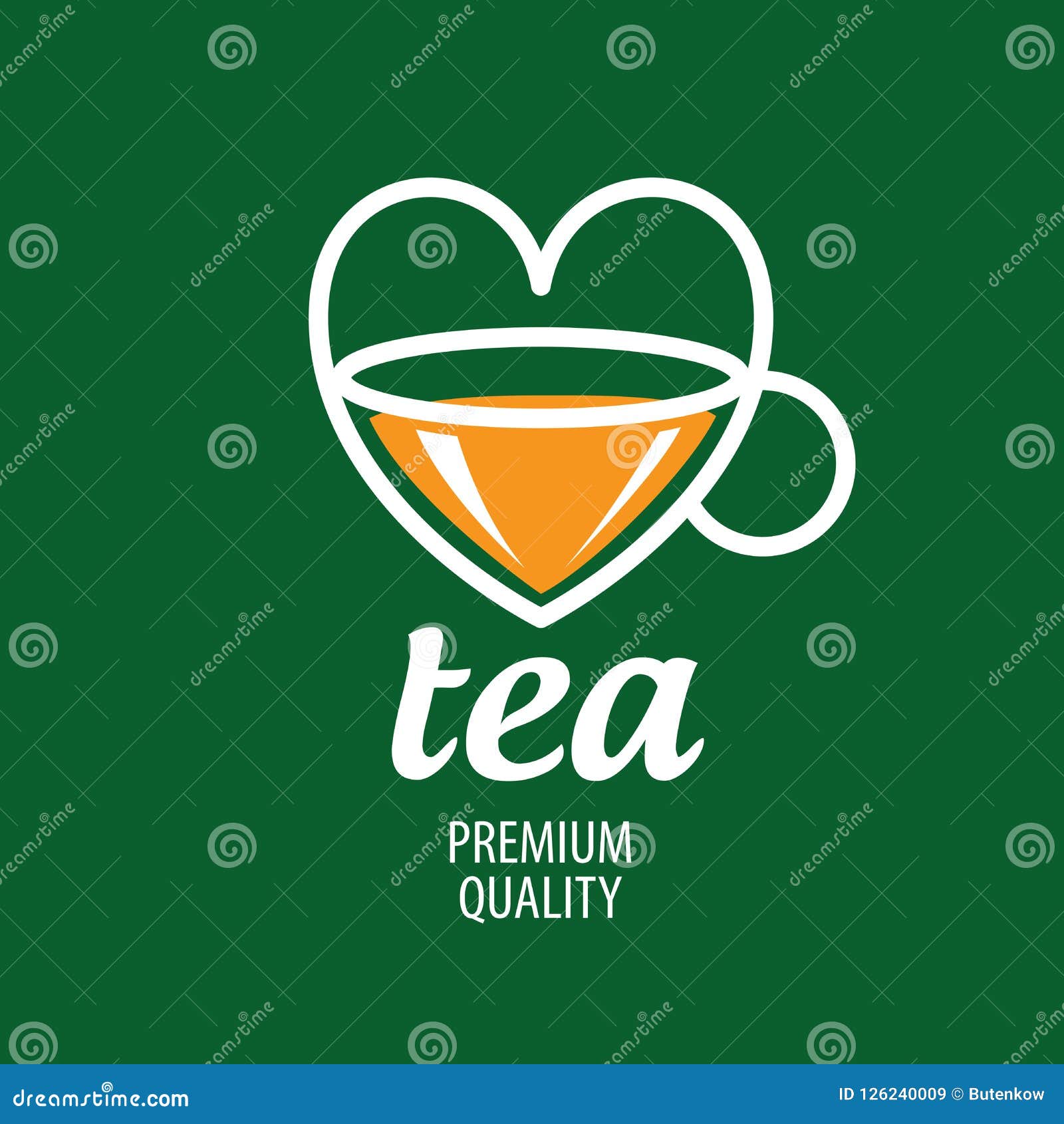 Vector logo tea stock vector. Illustration of drawing - 126240009
