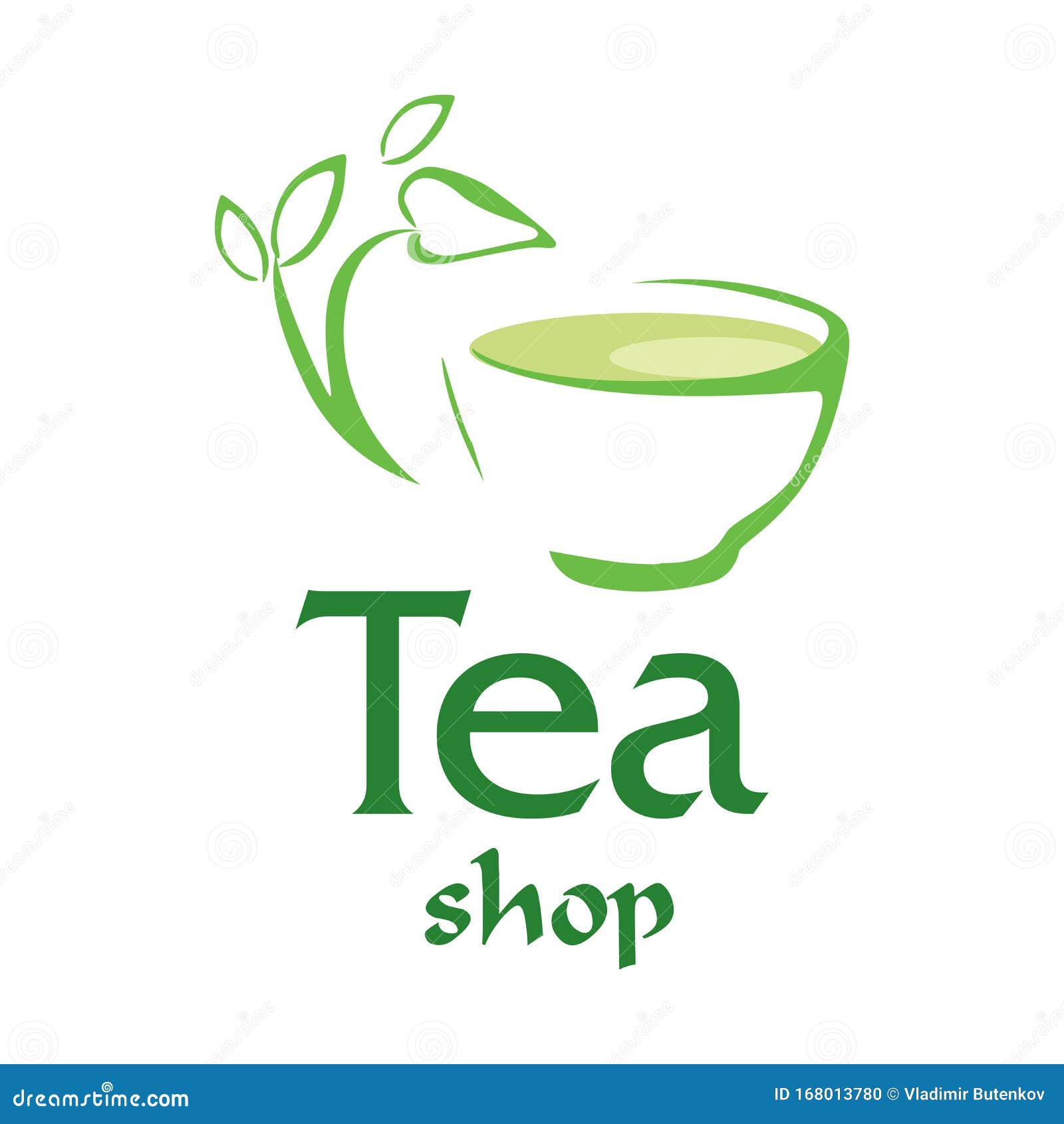 Vector Logo of a Tea Shop and Cafe Stock Illustration - Illustration of ...