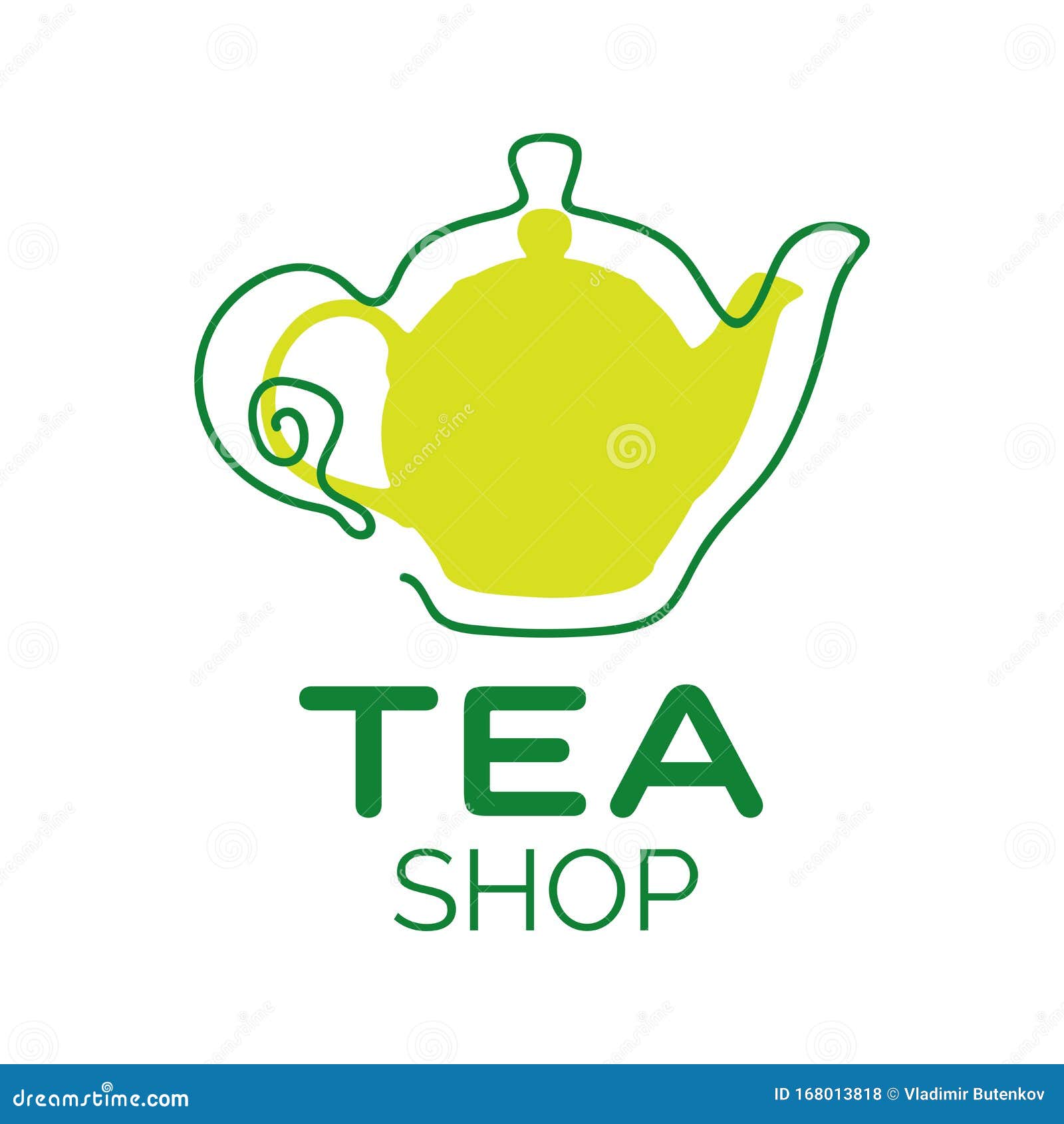 Vector Logo of a Tea Shop and Cafe Stock Illustration - Illustration of ...