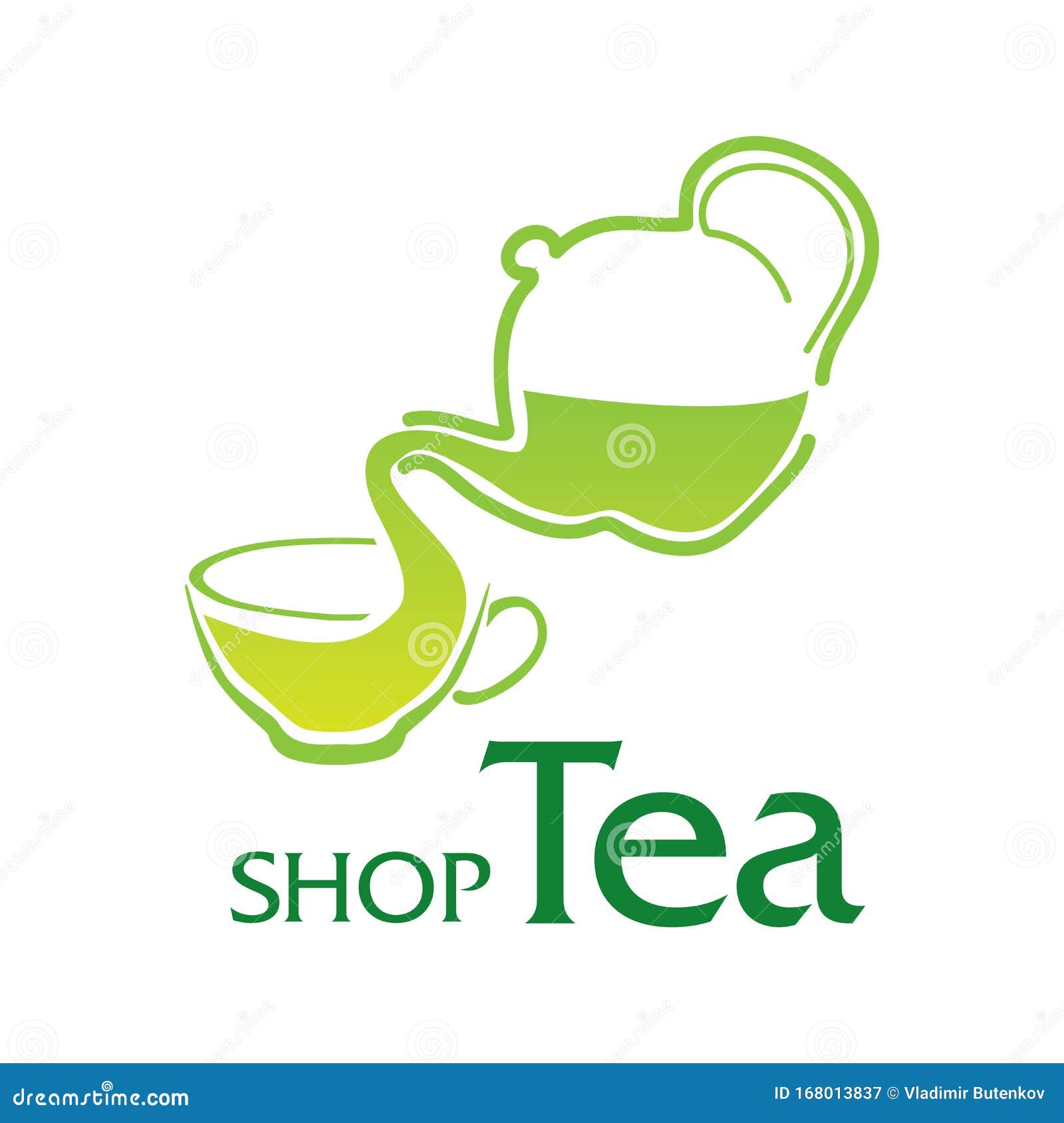 Vector Logo of a Tea Shop and Cafe Stock Illustration - Illustration of ...