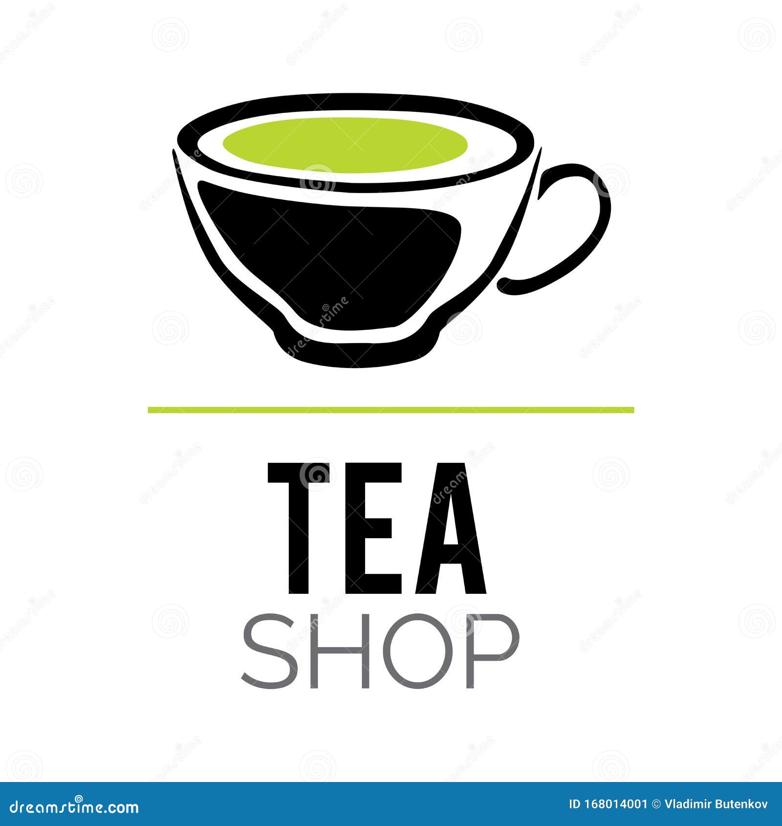 Vector Logo of a Tea Shop and Cafe Stock Illustration - Illustration of ...
