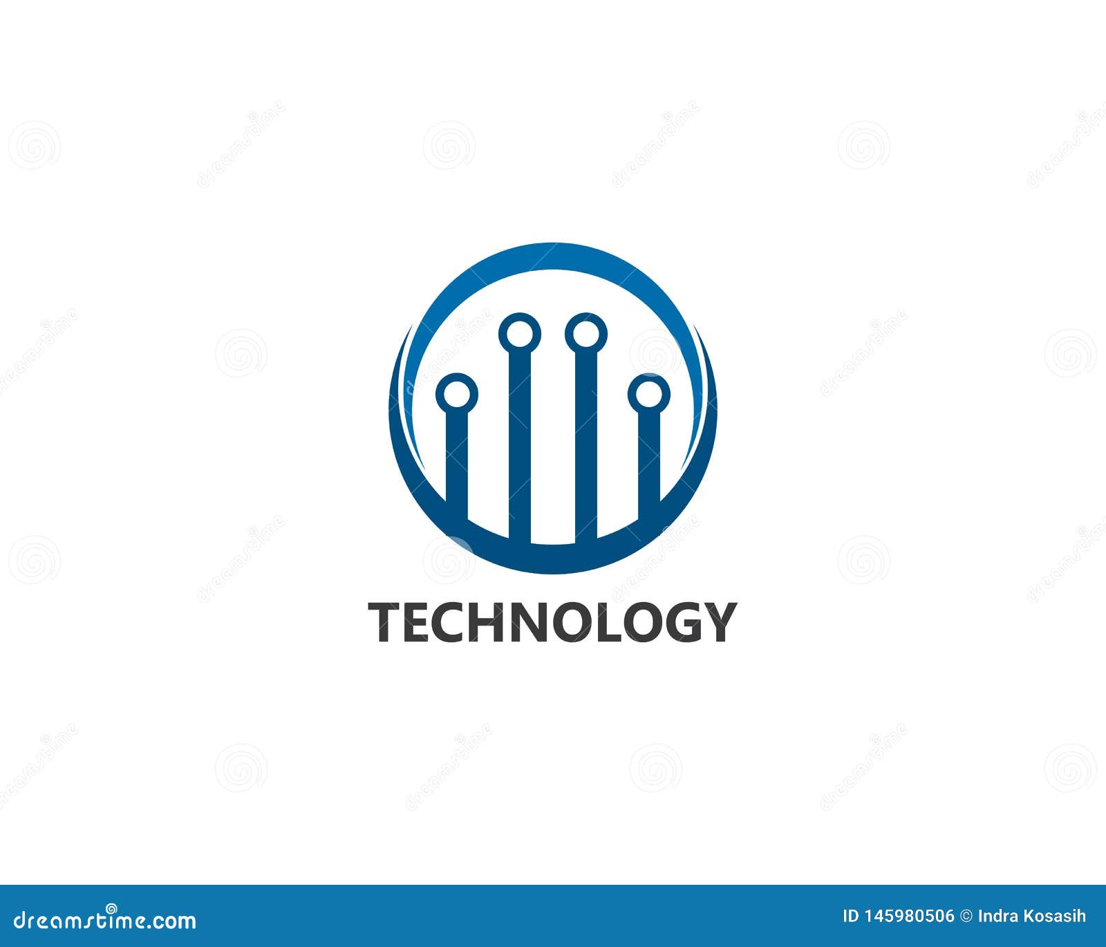 Vector Logo Technology Concept Illustration Stock Vector - Illustration ...