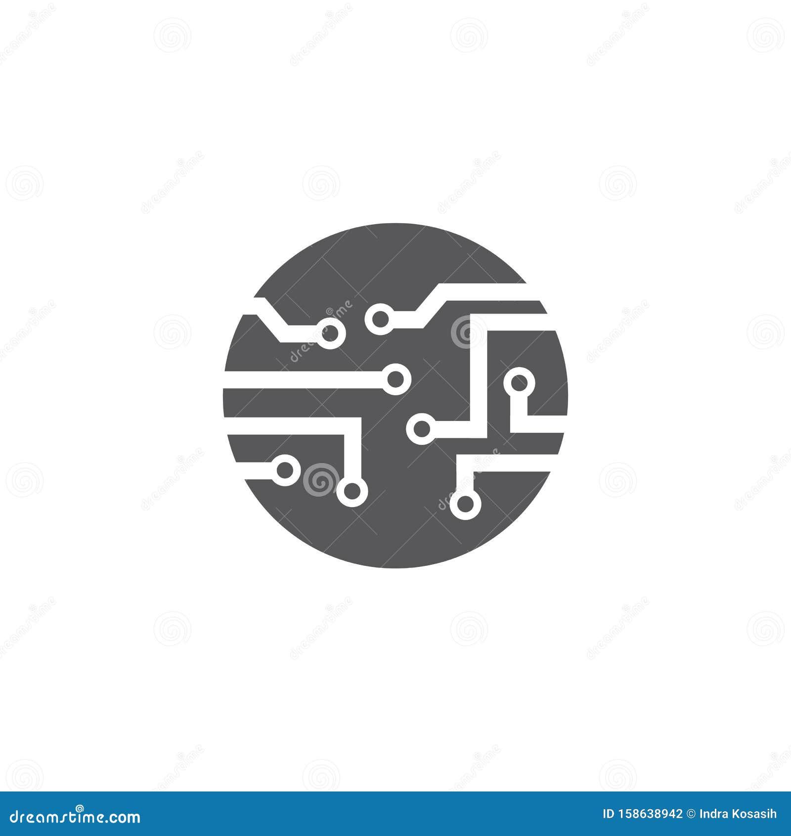 Vector Logo Technology Concept Illustration Stock Vector - Illustration ...