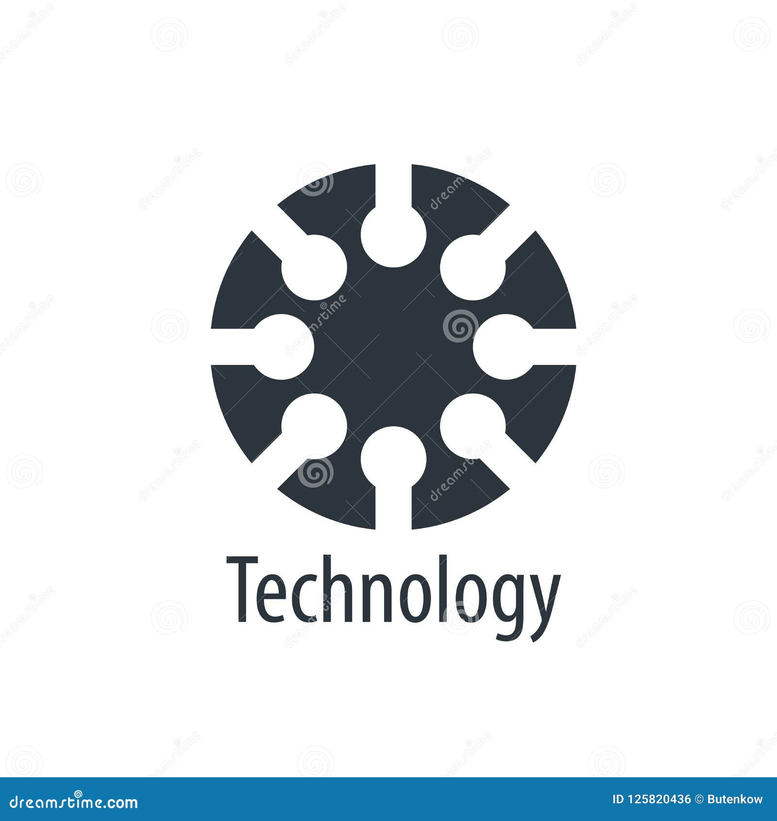Vector logo technology stock vector. Illustration of abstract - 125820436