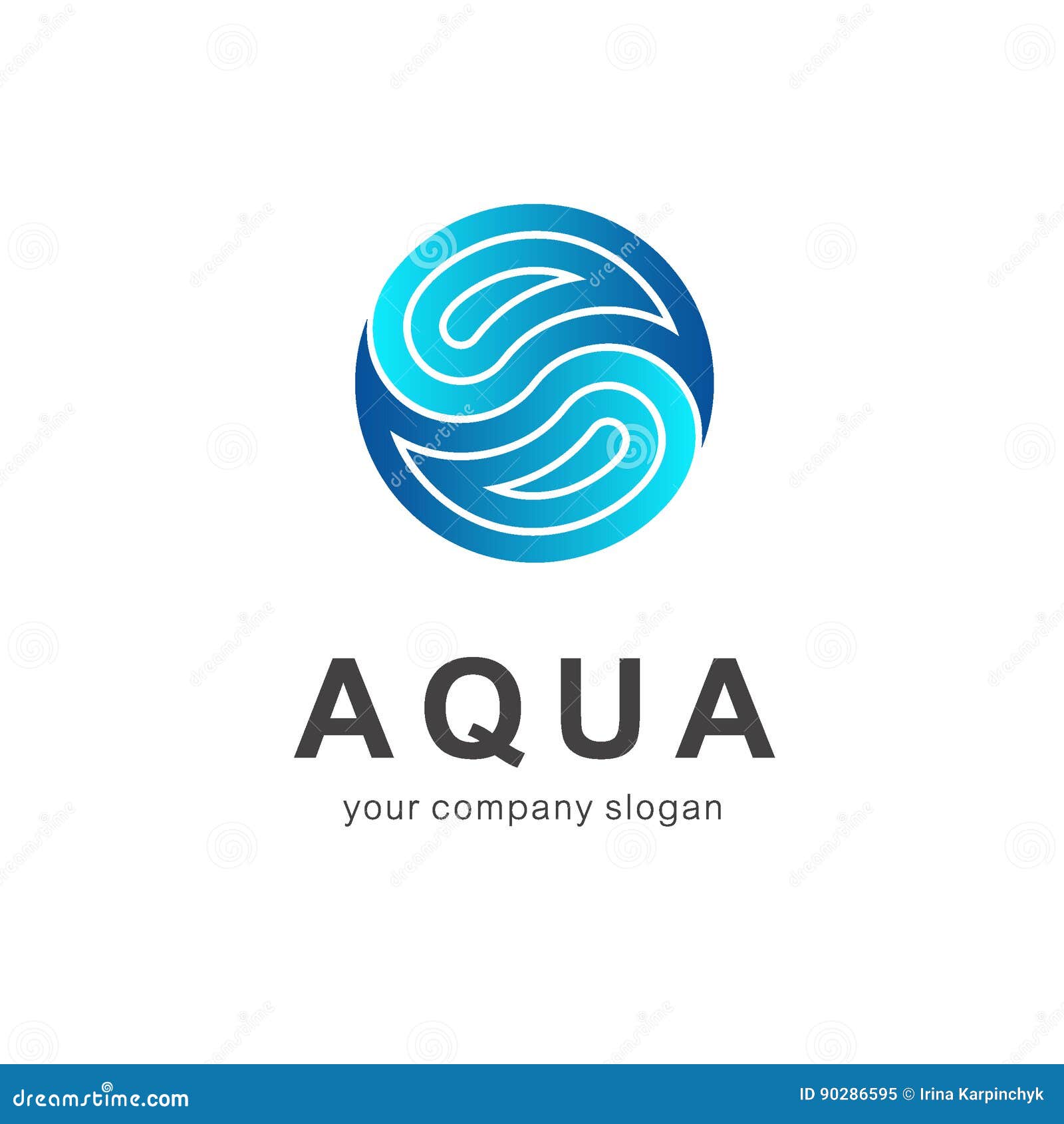 Vector logo template. Aqua stock vector. Illustration of business ...