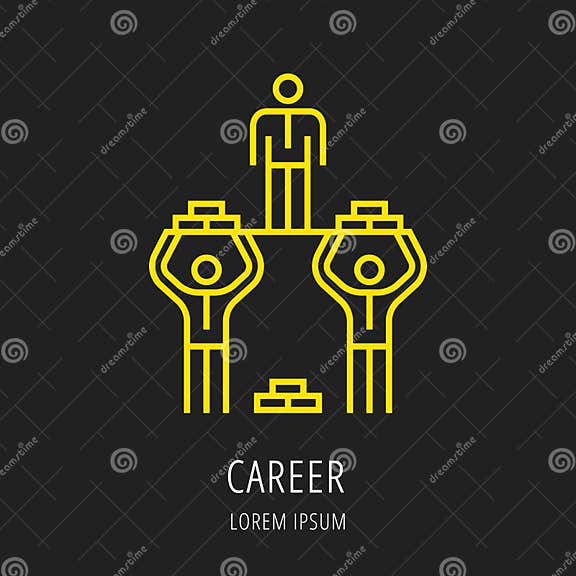 Vector Logo Template Career Simple Stock de ilustración - Ilustración ...