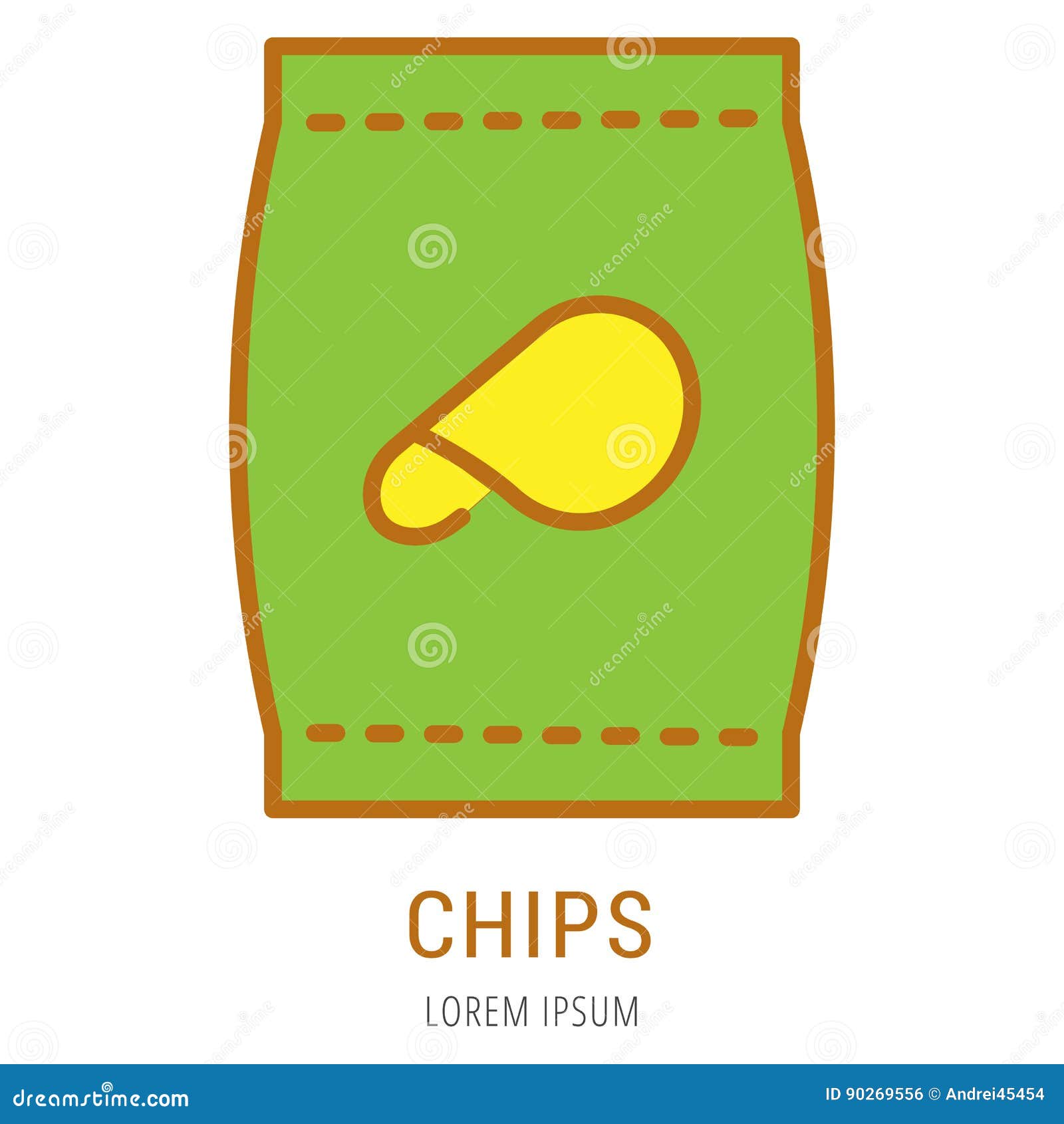 Vector Logo Template Chips Simple Stock de ilustración - Ilustración de ...