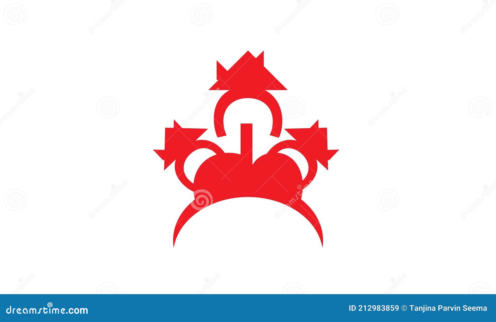 Vector Logo Template. Red Color Symbol Stock Vector - Illustration of ...