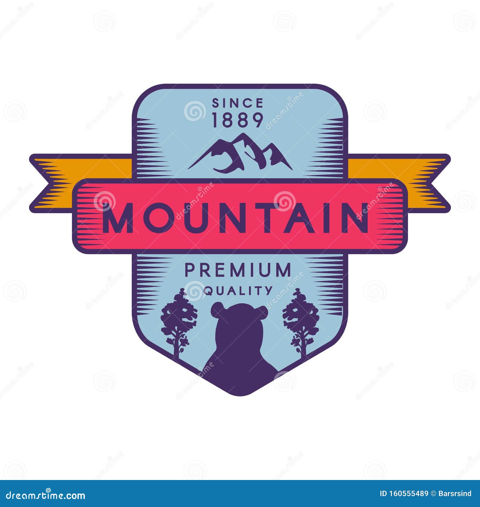 Vector Logo Template De La Monta?a Ilustración del Vector - Ilustración ...