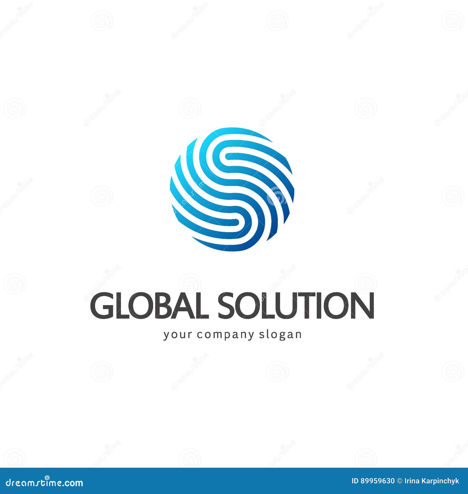 Vector Logo Template. Global Solution Stock Vector - Illustration of ...