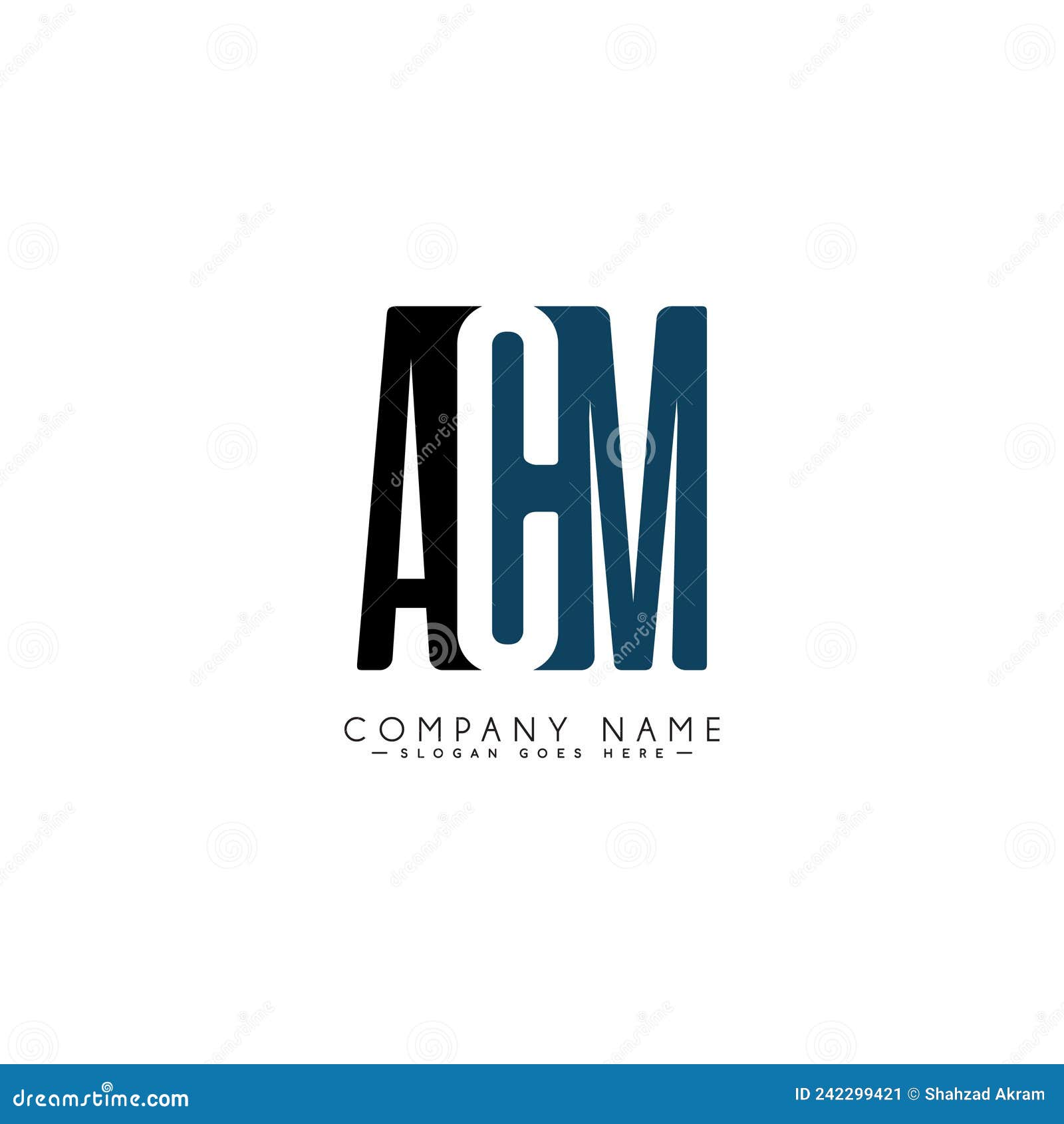 Vector Logo Template for Initials ACM - Simple Alphabet Letters Logo ...