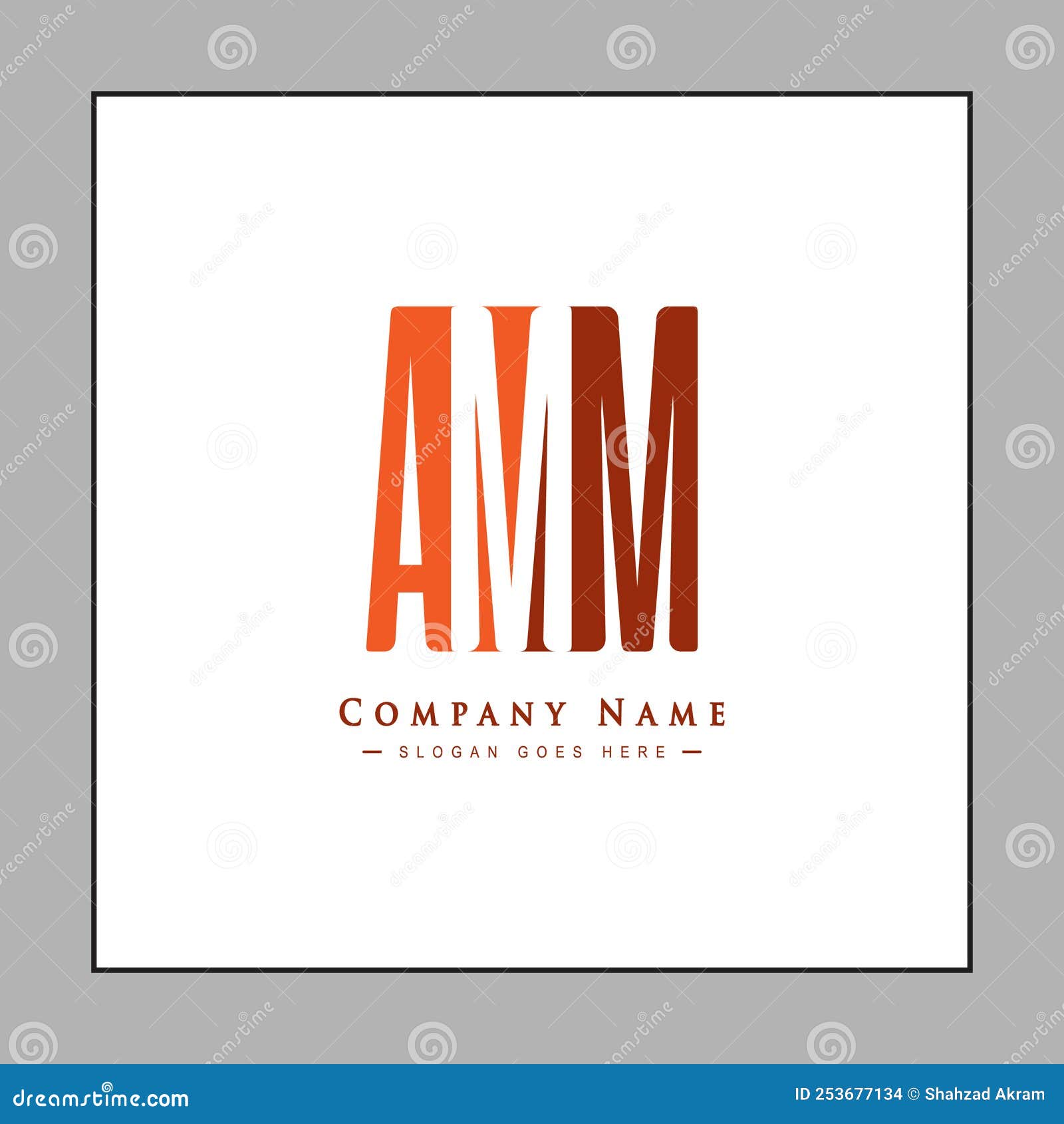 Vector Logo Template for Initials AMM - Simple Alphabet Letters Logo ...