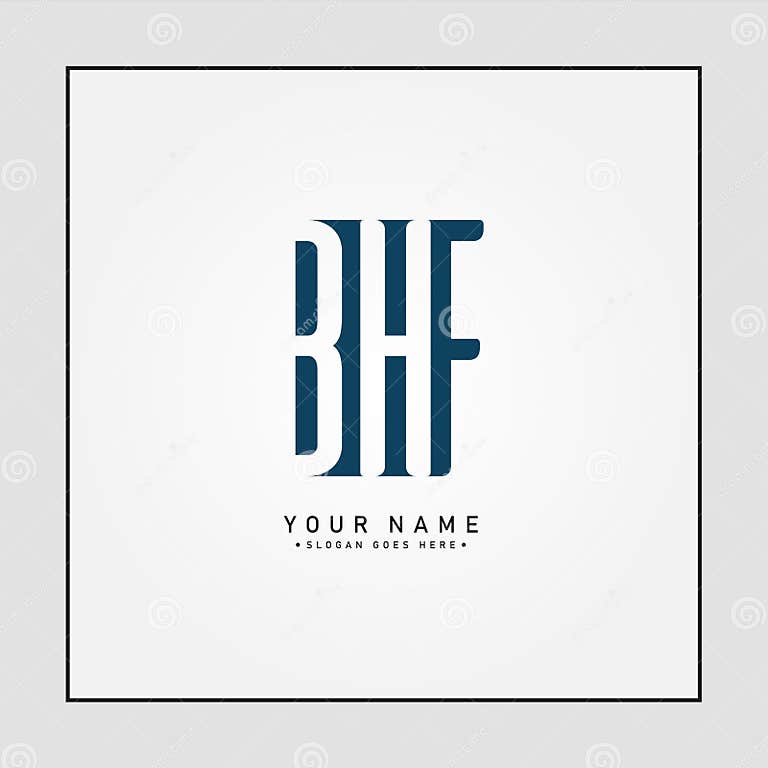 Vector Logo Template for Initials BHF - Simple Alphabet Letters Logo ...