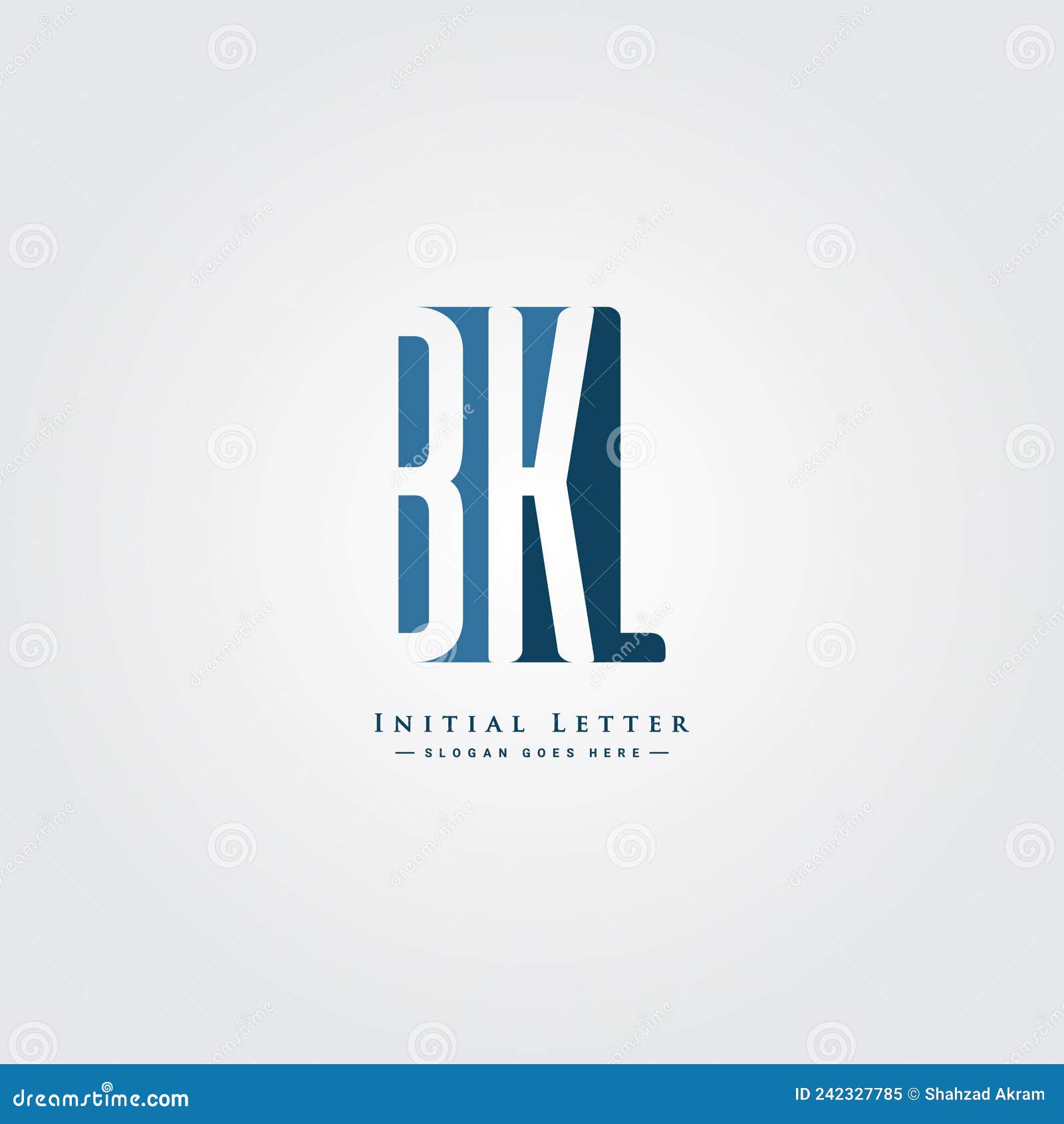 Vector Logo Template for Initials BKL - Simple Alphabet Letters Logo ...