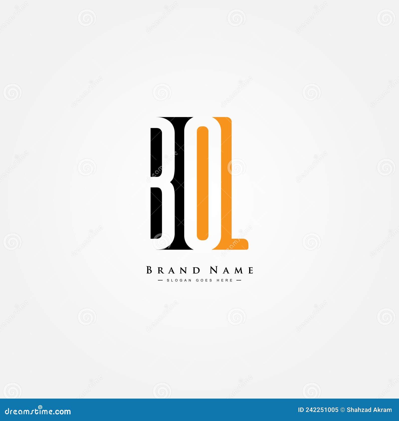Vector Logo Template for Initials BOL - Simple Alphabet Letters Logo ...