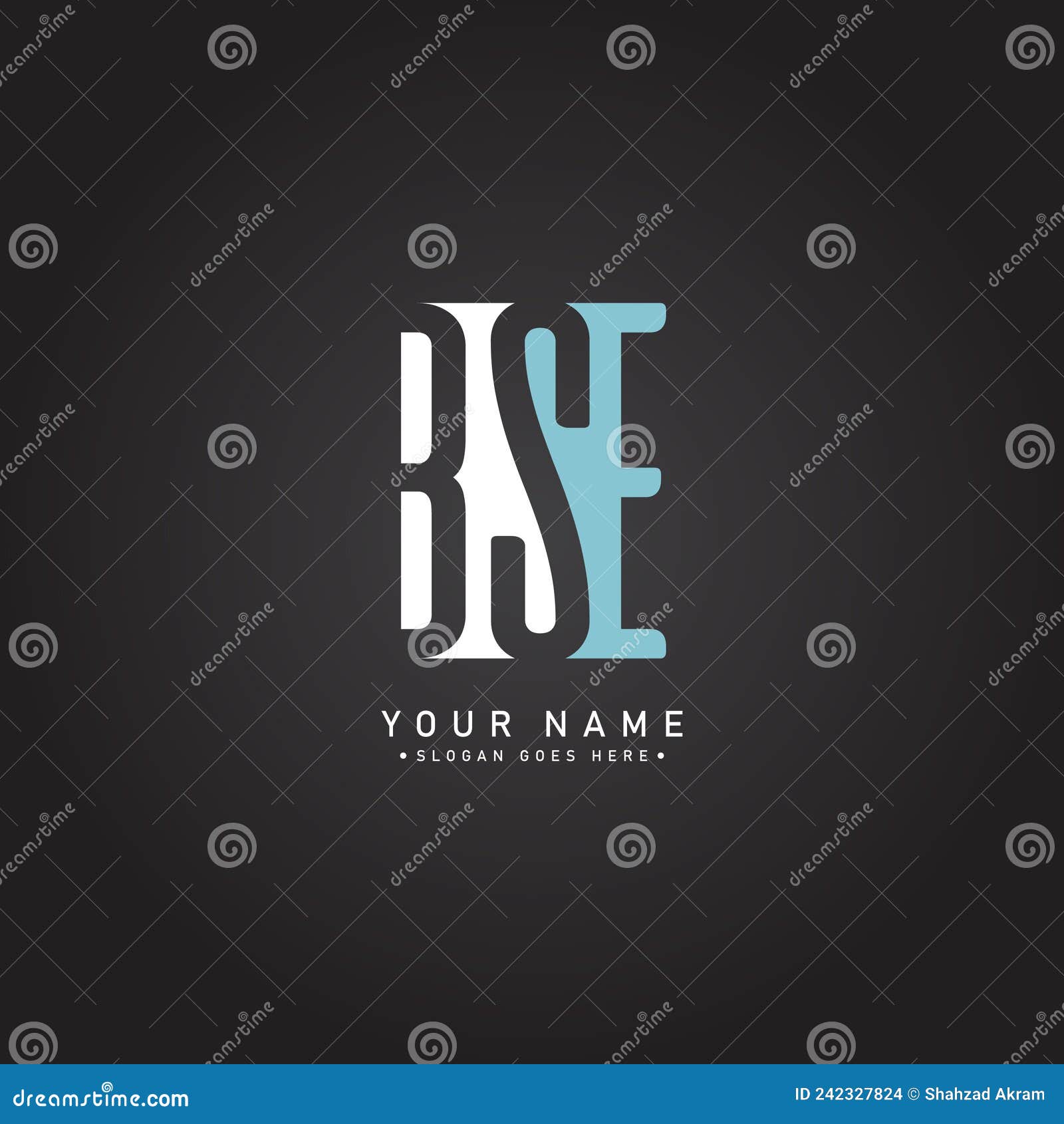Vector Logo Template for Initials BSE - Simple Alphabet Letters Logo ...
