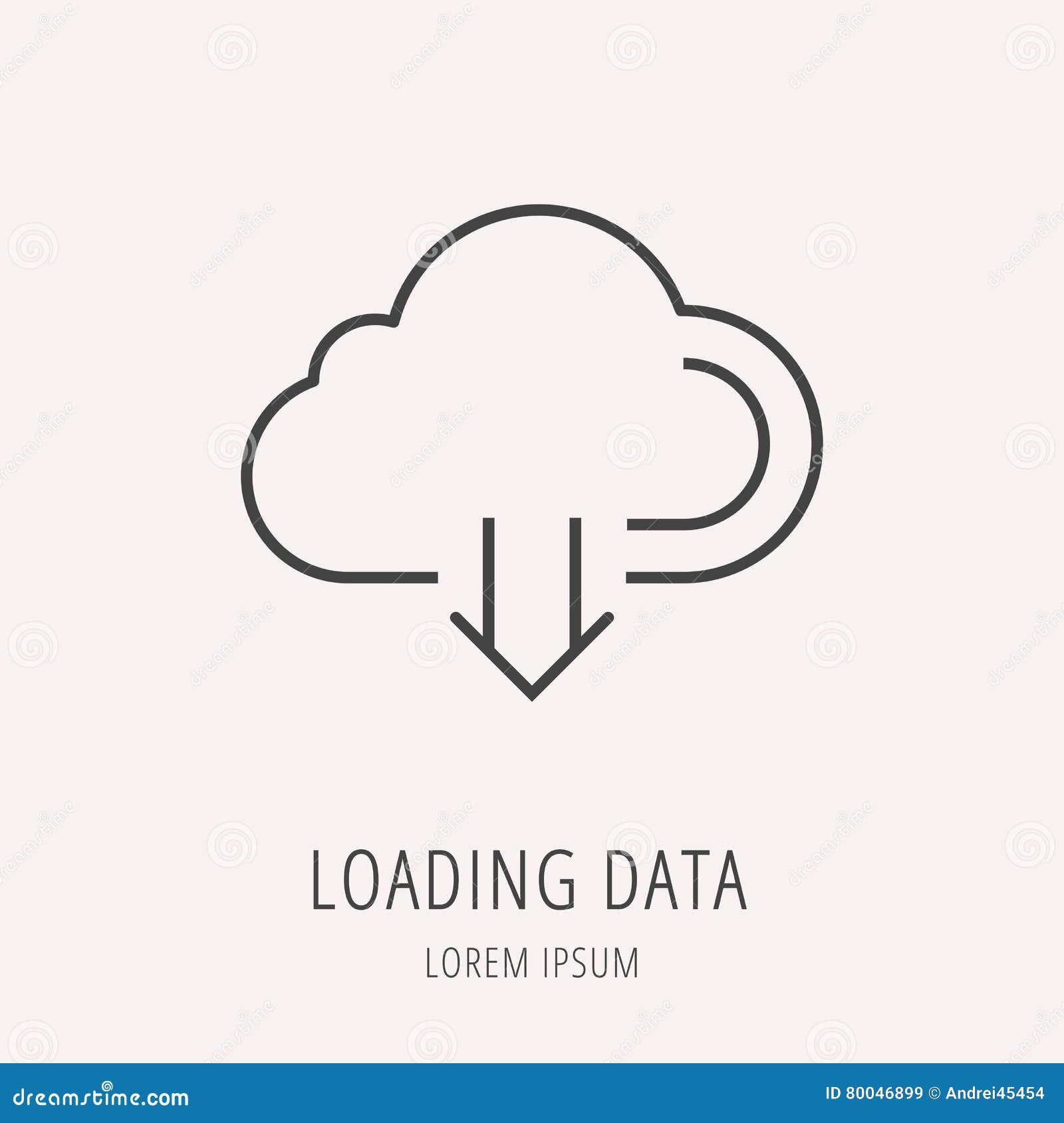 Vector Logo Template Loading Data Simple Stock de ilustración ...